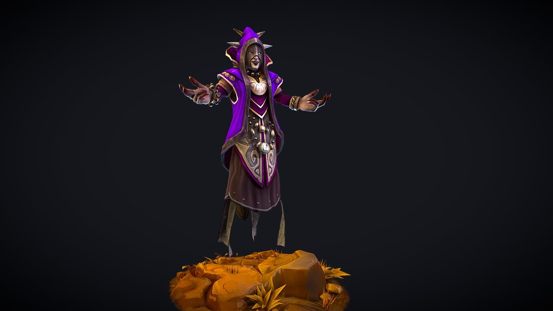 magician_anim - 3D model by Dragonscastle [b2d81de] - Sketchfab