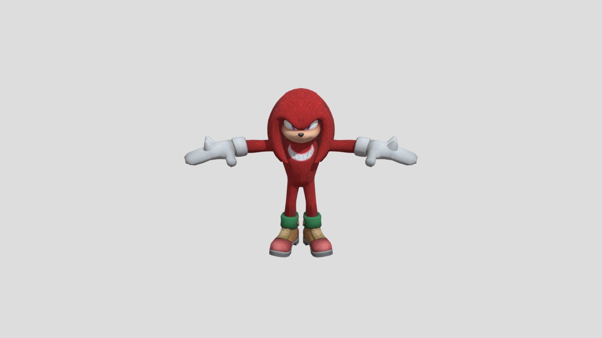 Movie Knuckles Sonic Dash Model - Download Free 3D model by tailsgene ...