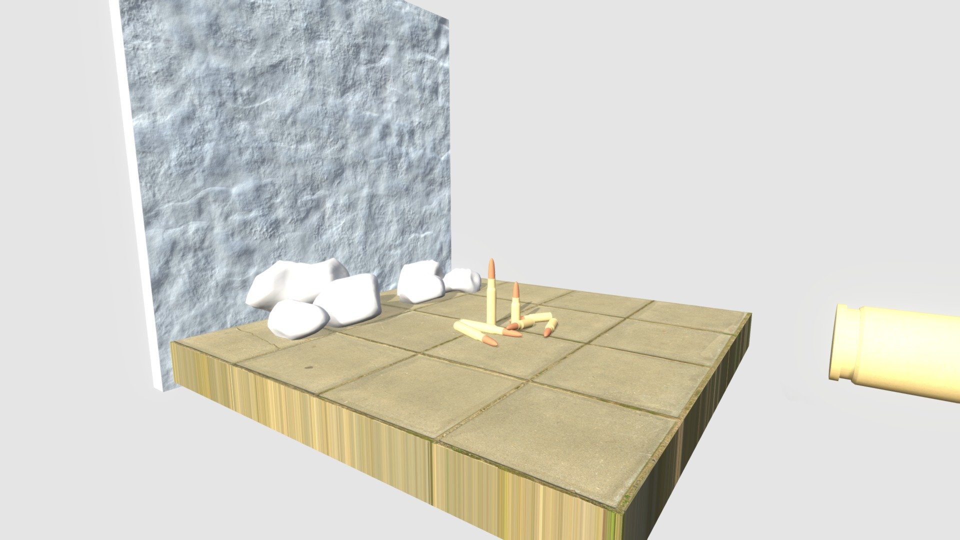 Bullets on title floor and icey background - Download Free 3D model by ...