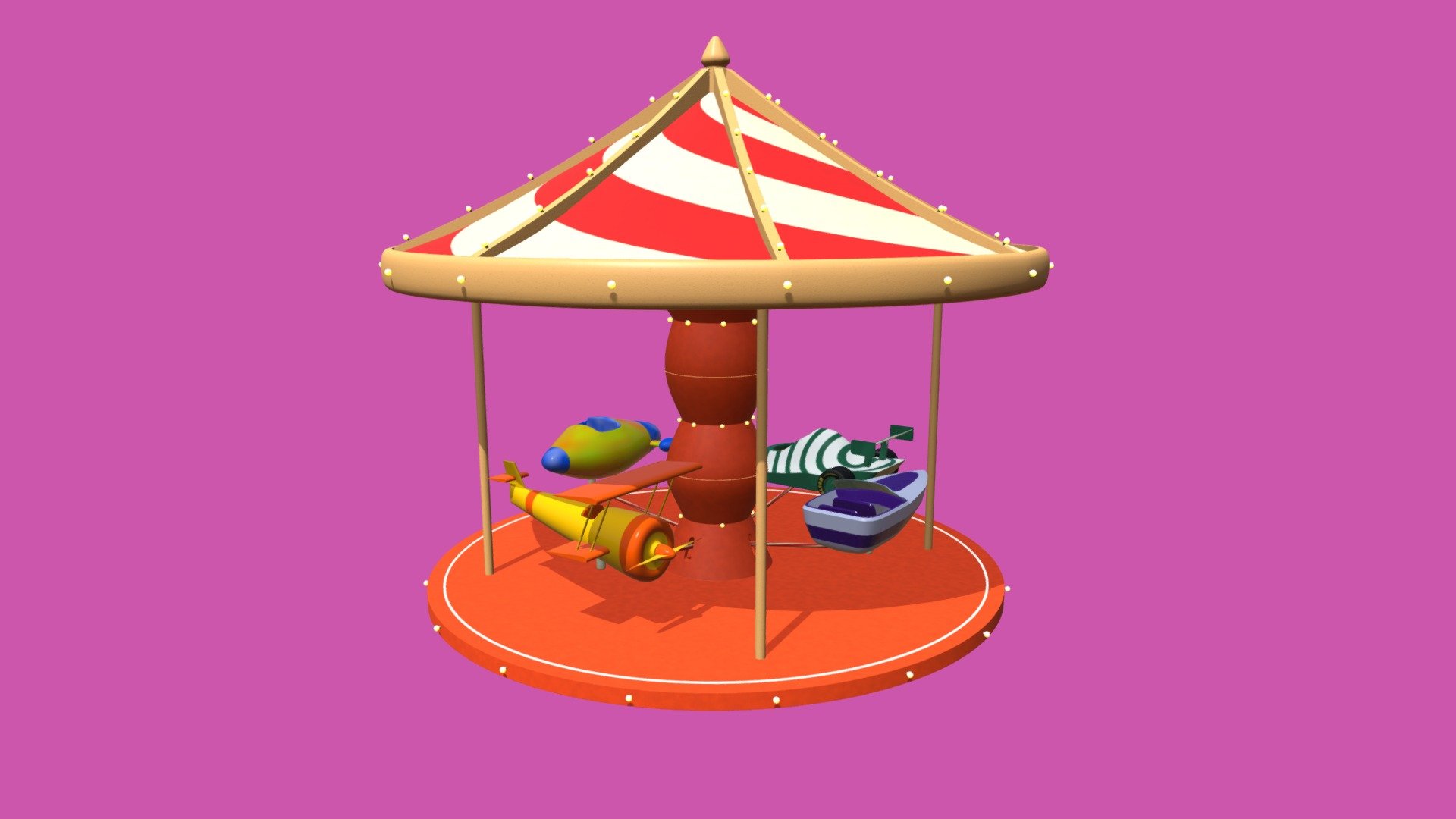 Carousel - 3D model by dcmbrthirteen [b2e1eca] - Sketchfab