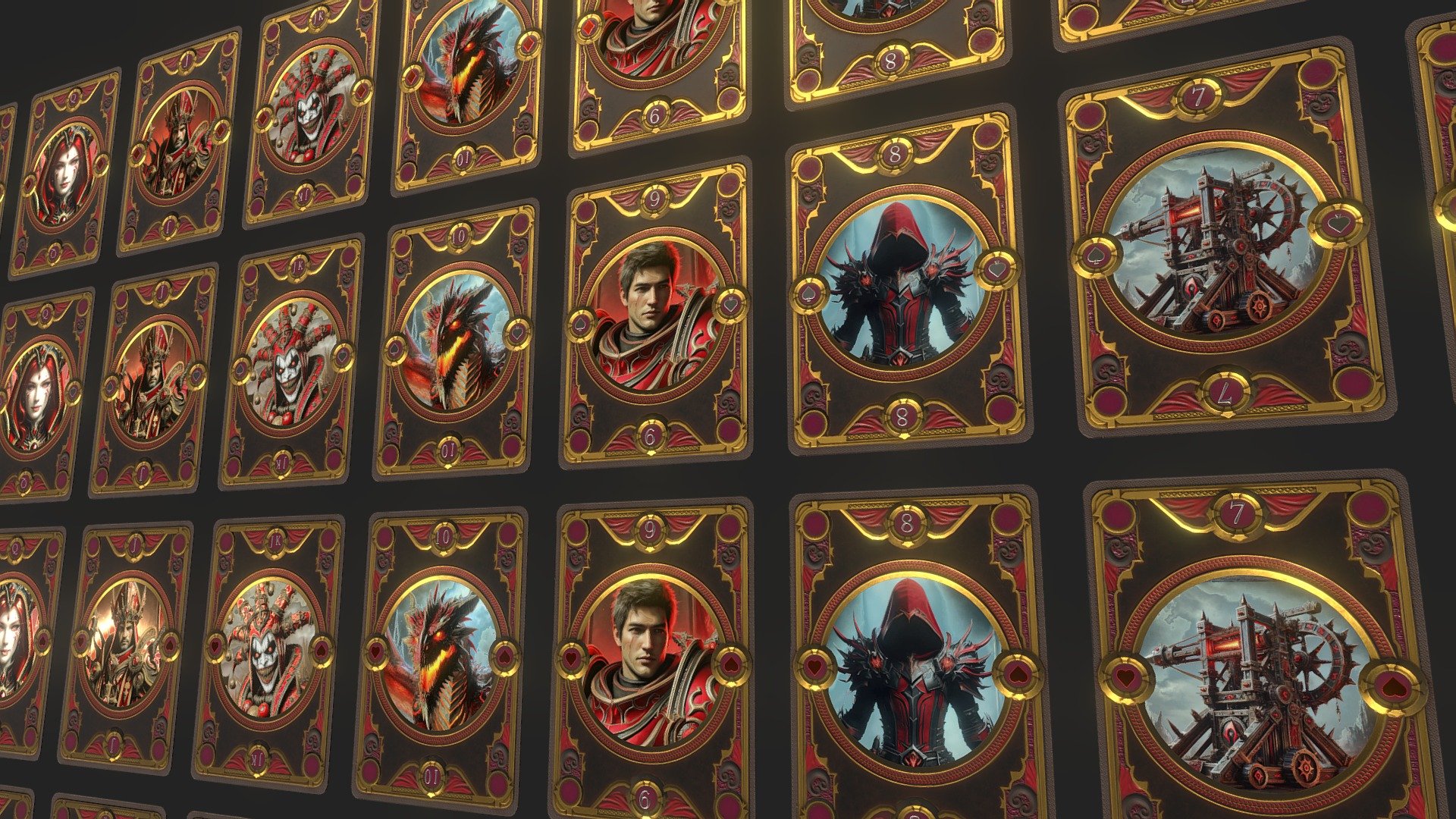 Playing Cards Red Duchy - Download Free 3D model by R-LAB (@rakshaan ...
