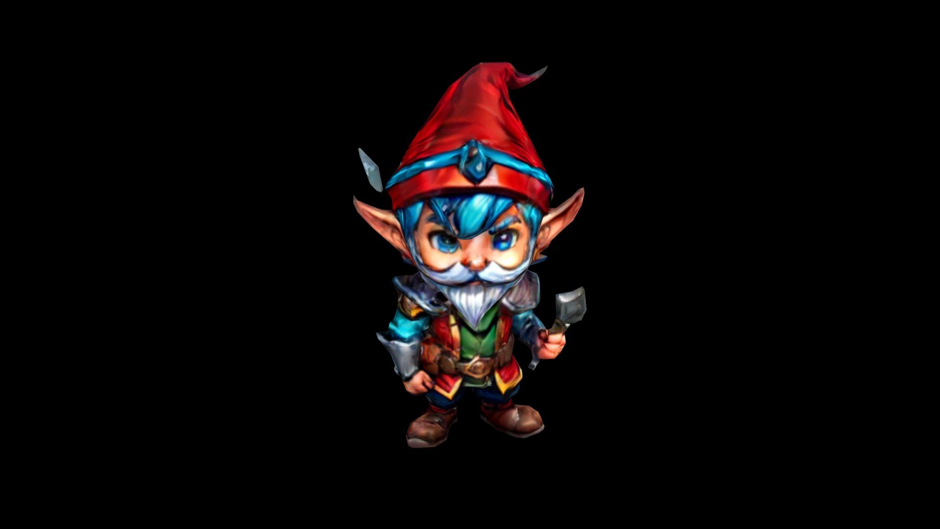 A Dashing Gnome in a Fighters Getup - Download Free 3D model by klrxyz ...