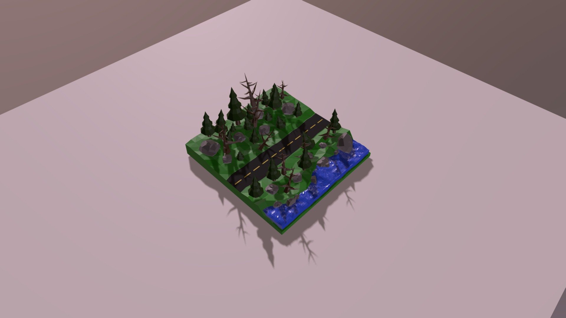Forest Road - 3D model by SkellyVamps [b2e535c] - Sketchfab