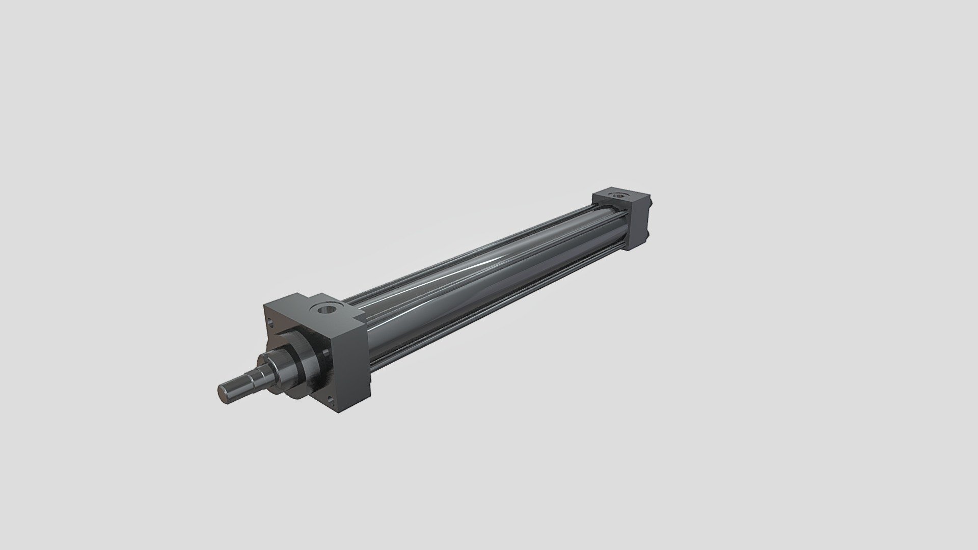 Hydraulic cylinder CD - mounting type A - Download Free 3D model by ...