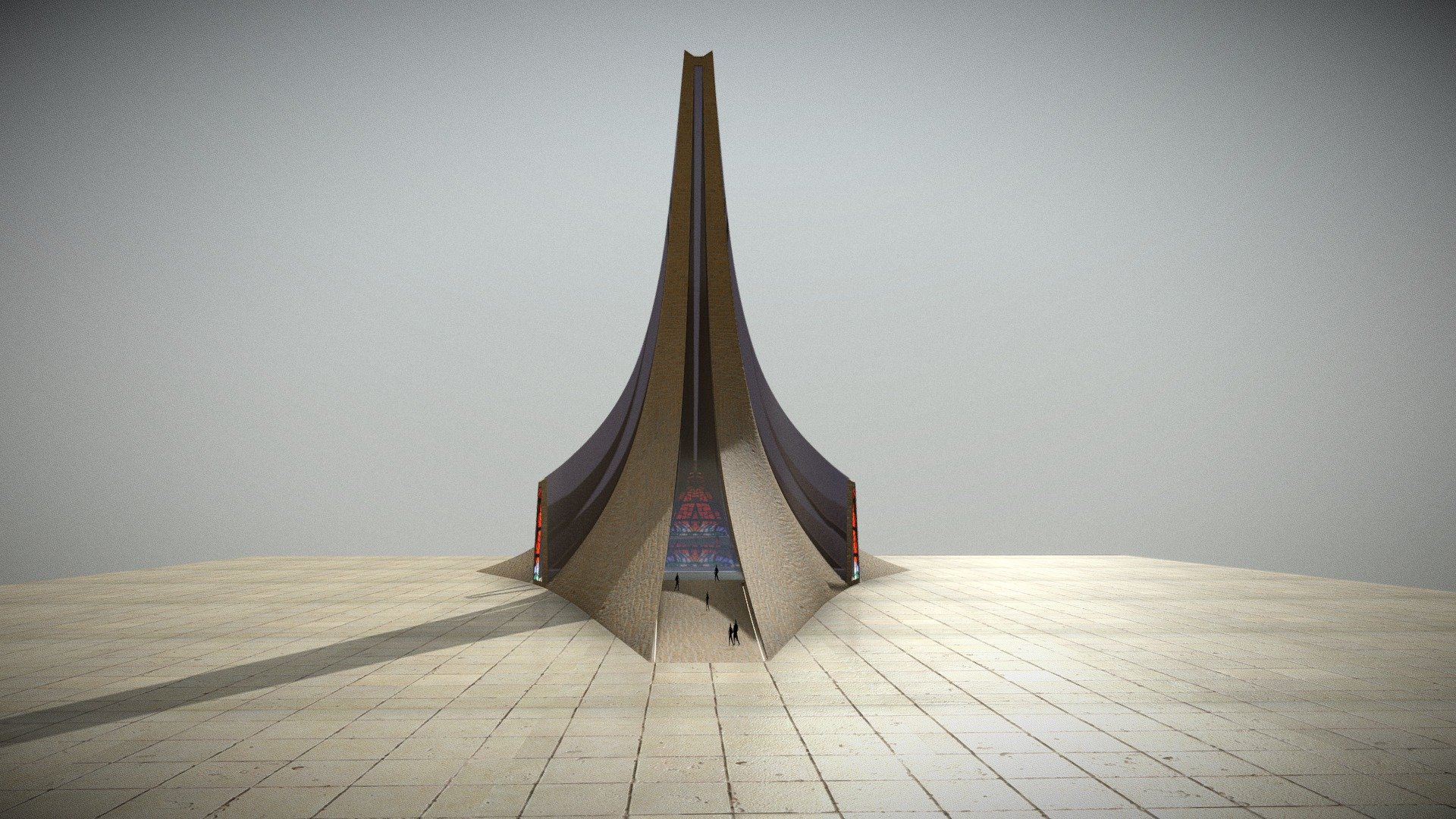 Futuristic Church Design / Cappella del futuro - 3D model by TRYFIELD ...
