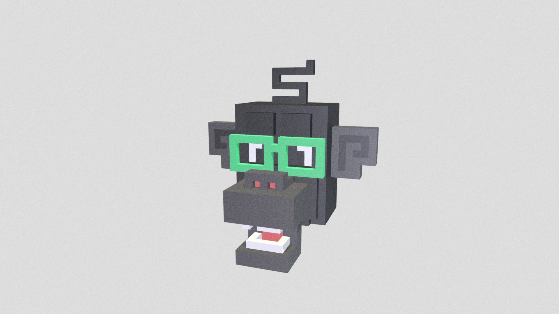 Monkey Geek - Download Free 3D model by hervenivon [b2ebda5] - Sketchfab