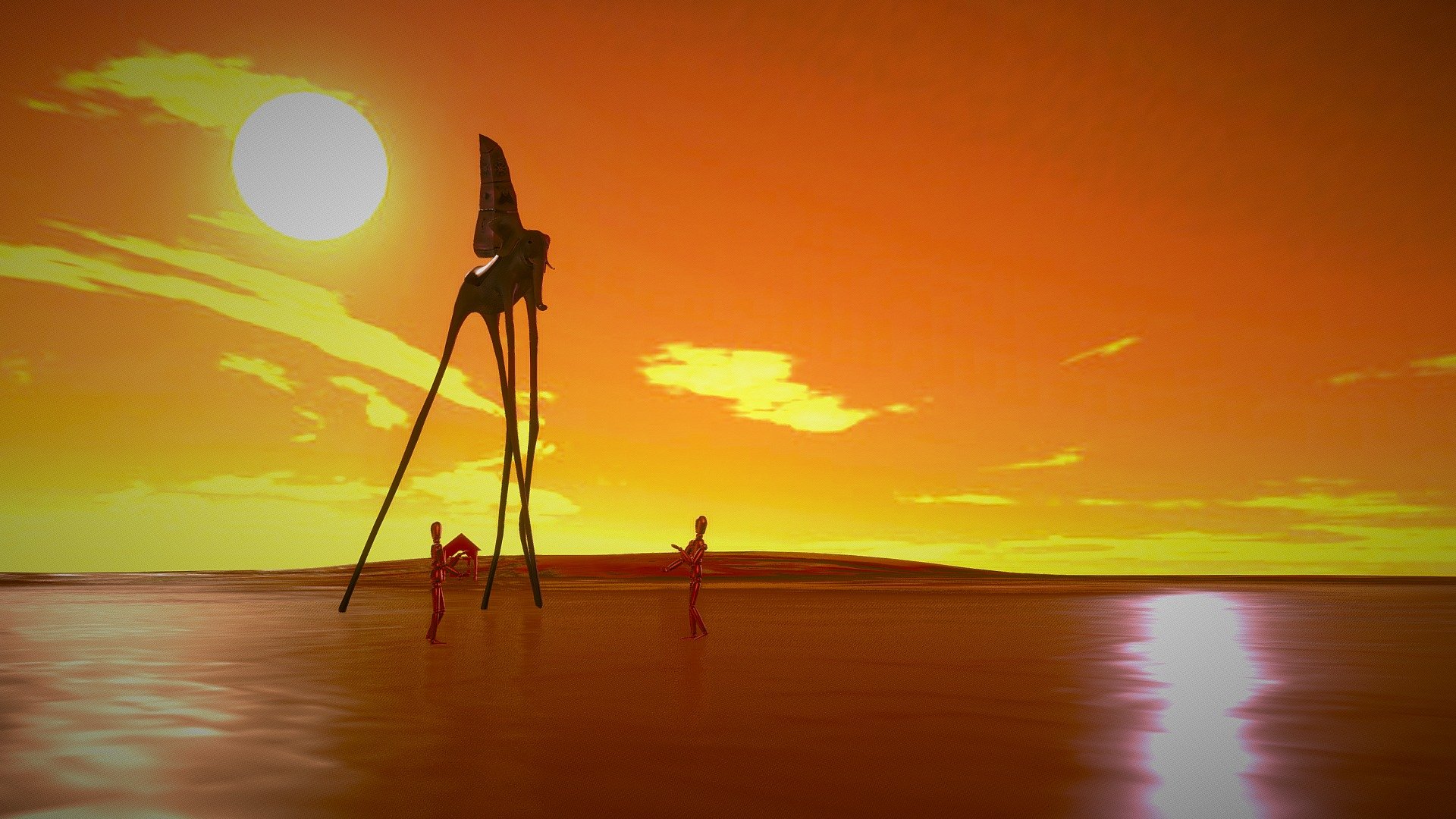 Tribute to Dalí "The elephants" - Download Free 3D model by pixol3d ...