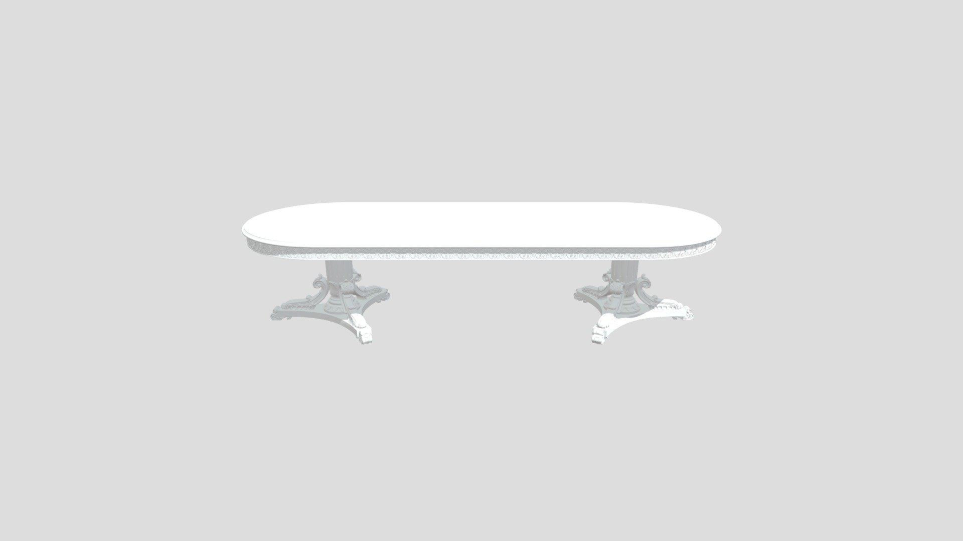 Classic Oval Dining Table - 3D model by Modenese Gastone Interiors ...
