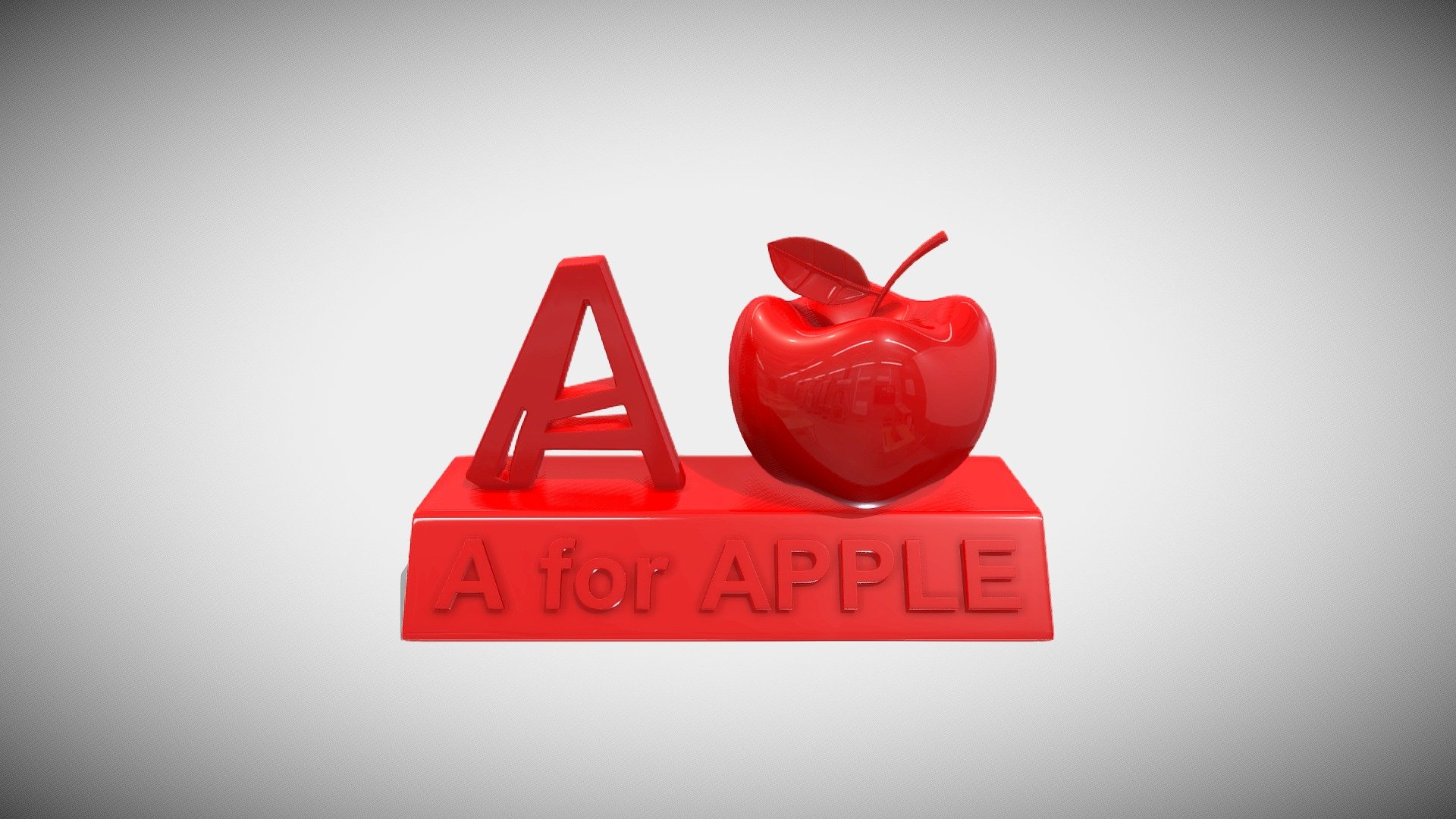 A for Apple Model - Buy Royalty Free 3D model by Sandeep Choudhary ...
