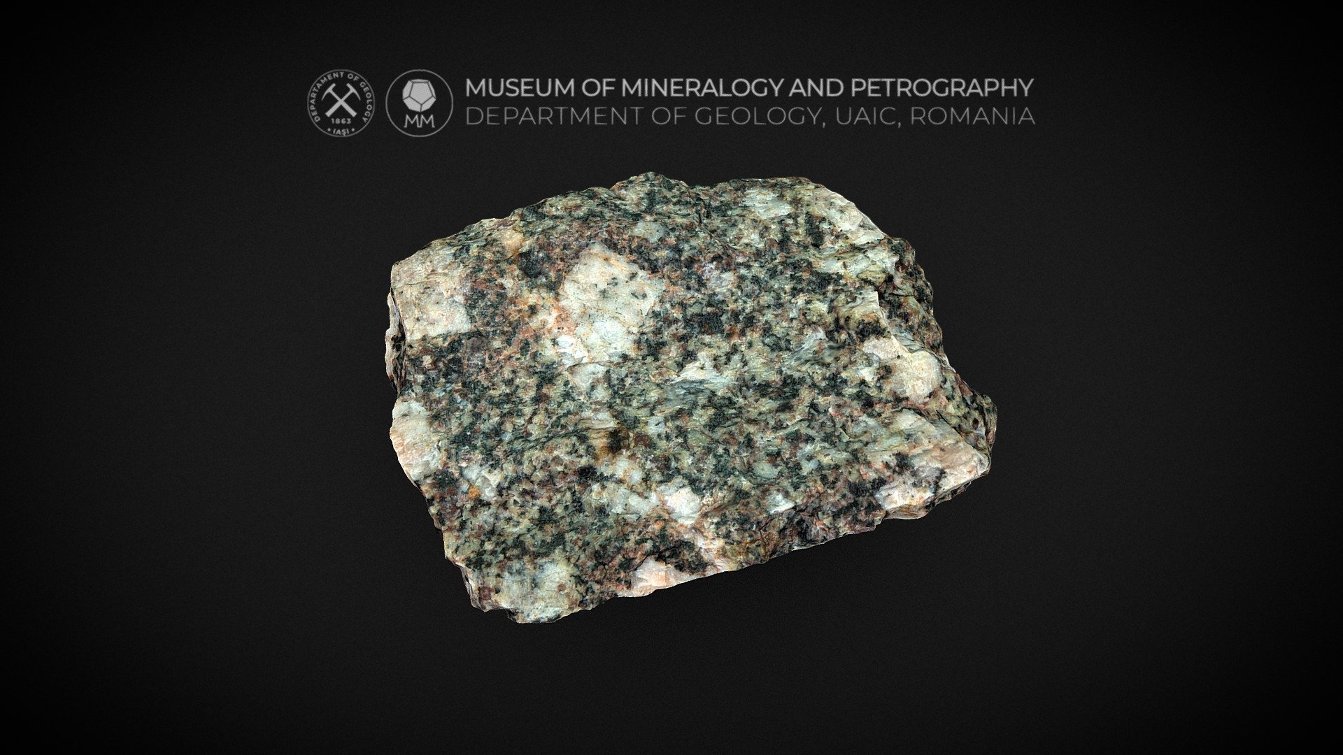 Porphyritic Granite (igneous rock) - 3D model by Museum of Mineralogy ...