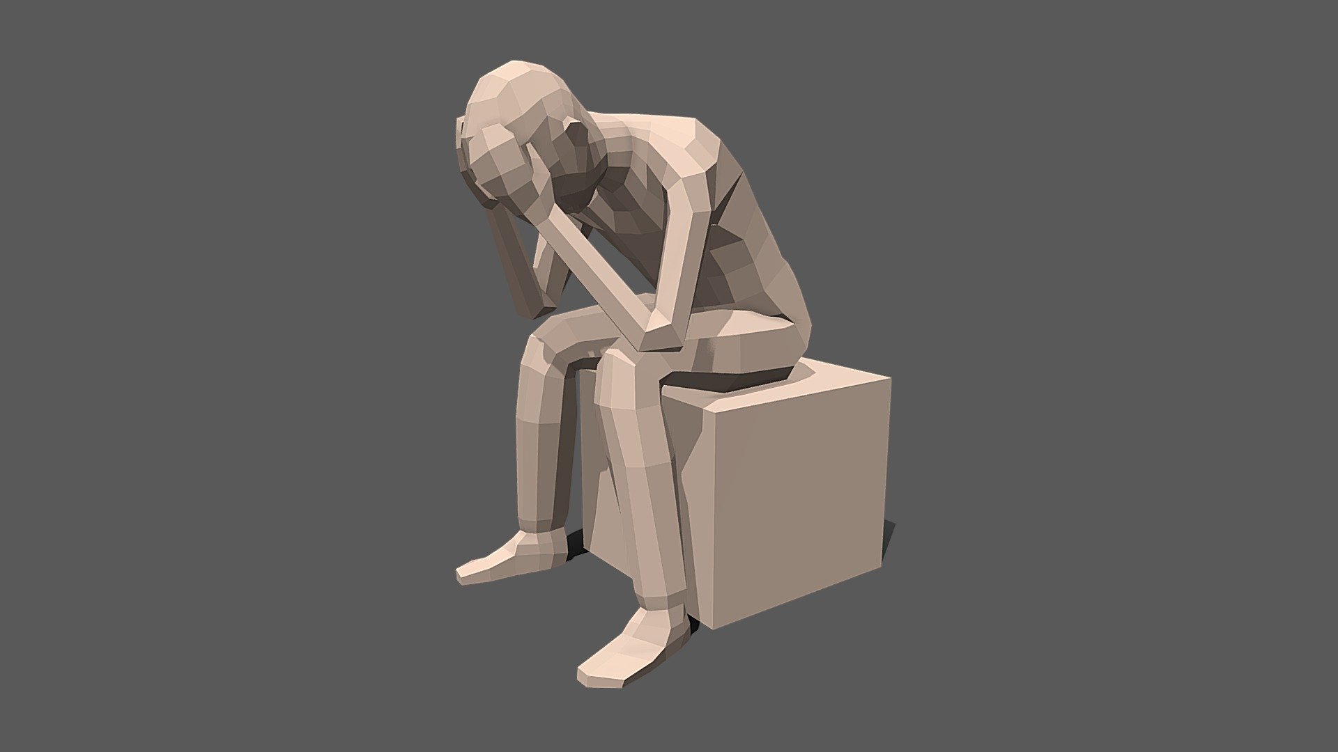 Low Poly Kid Sitting Sad - Buy Royalty Free 3D model by chroma3d ...
