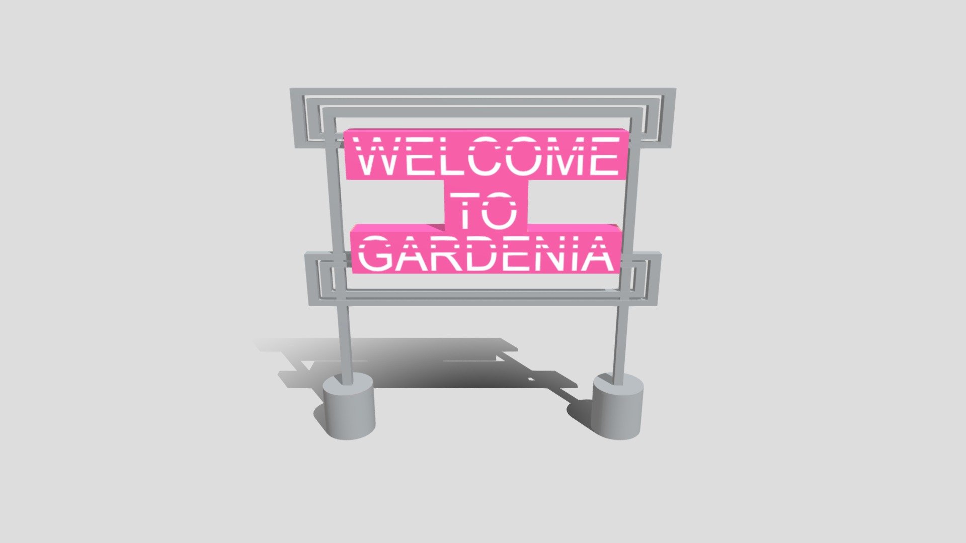 welcome to gardenia sign - Download Free 3D model by pattonv15 [b2fc96f ...