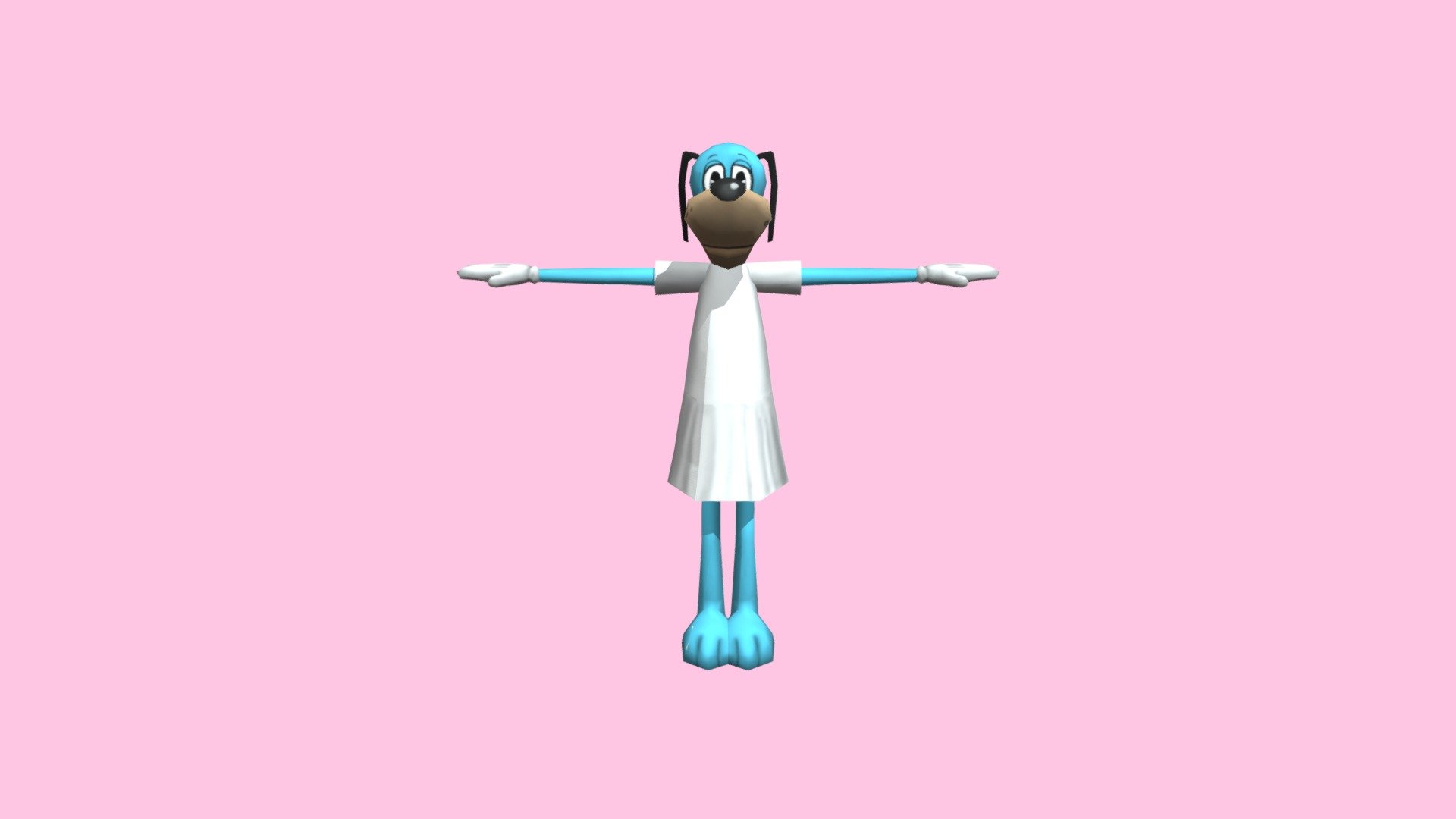 Toon Animations Rig (large legs w/ skirt) - Download Free 3D model by ...