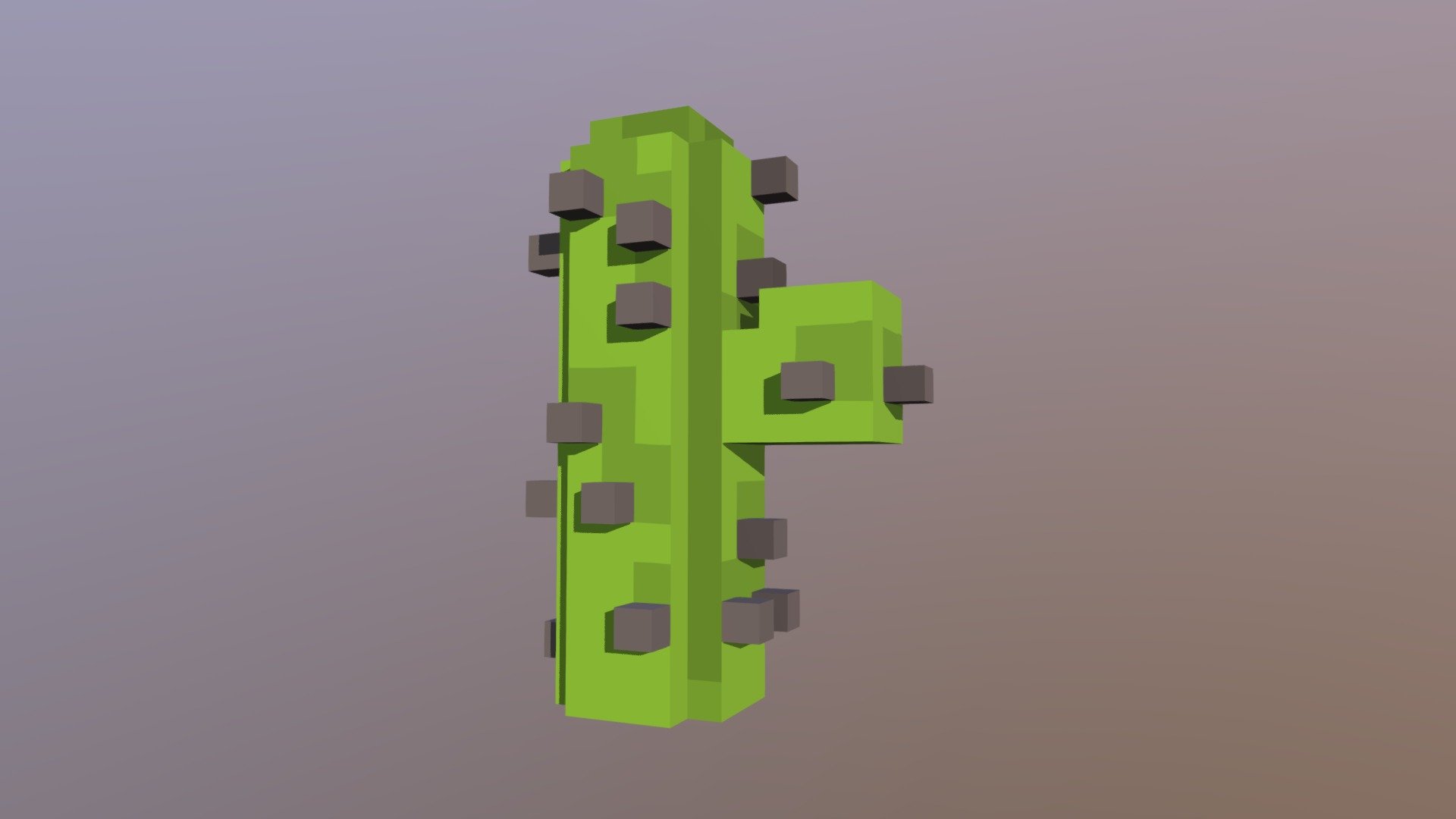 Low-poly Voxel Cactus - 3D model by egrb [b2fee0d] - Sketchfab