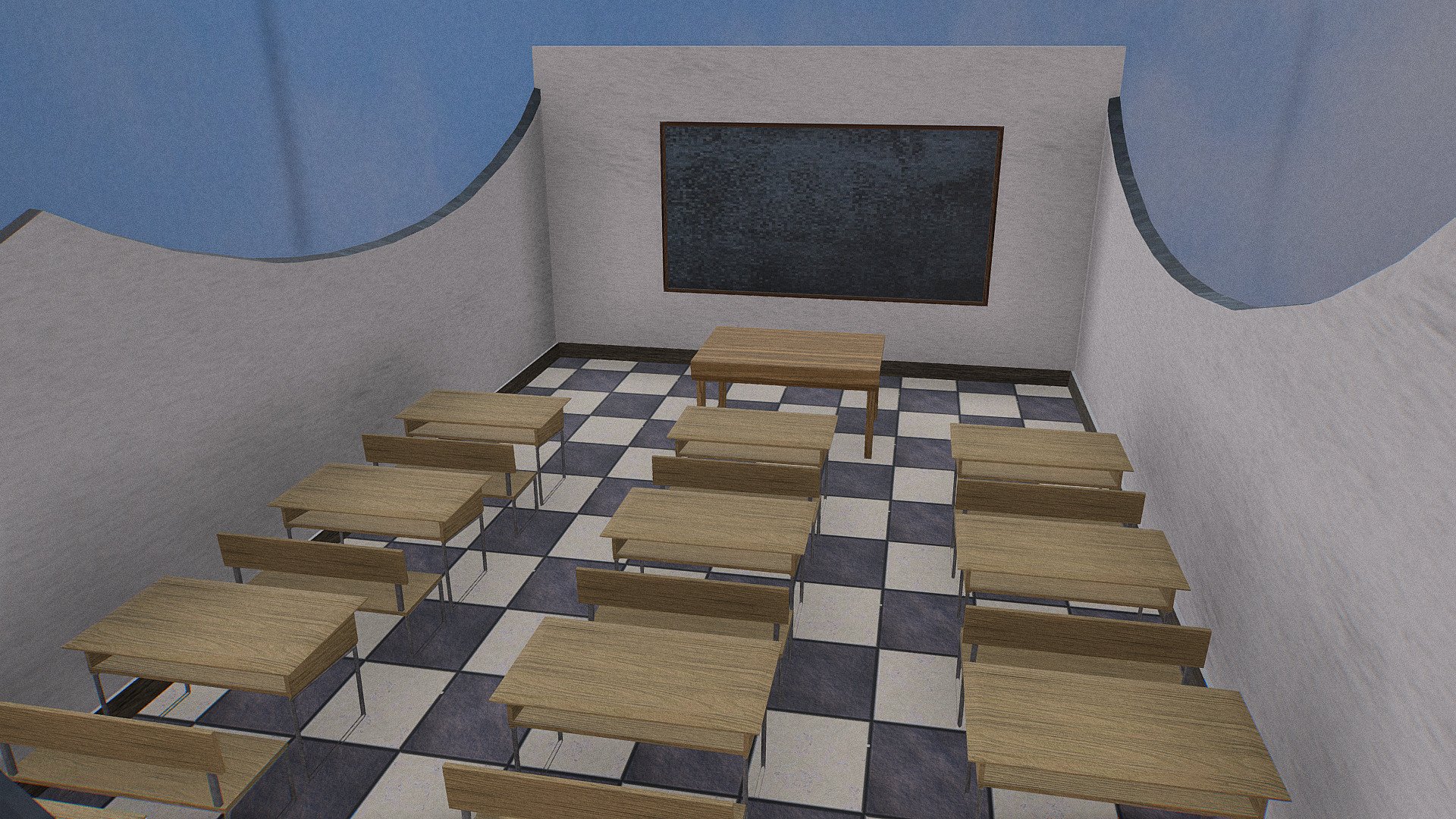PSX - Classroom - 3D model by Kasugay𓅂 (@Kasugay) [b303b11] - Sketchfab