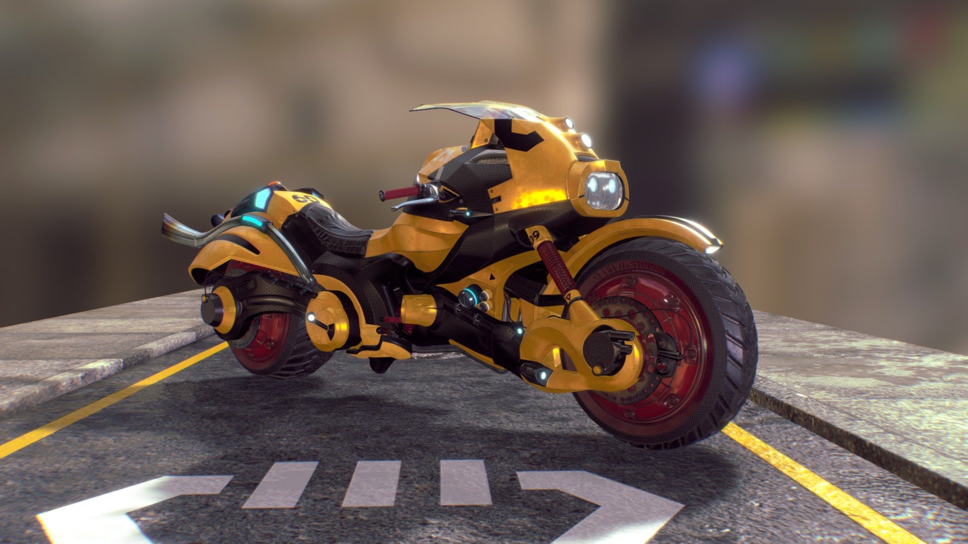 T9 BIKE // The Stinger v2.0 - 3D model by el_robotto [b306157] - Sketchfab
