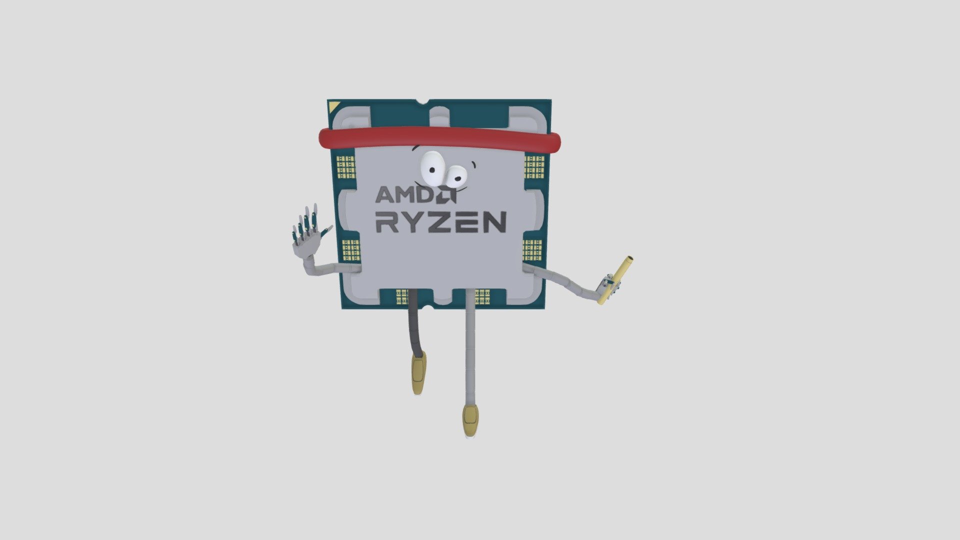 Processor_Running - 3D model by SteD (@SteD_Art) [b309ed0] - Sketchfab