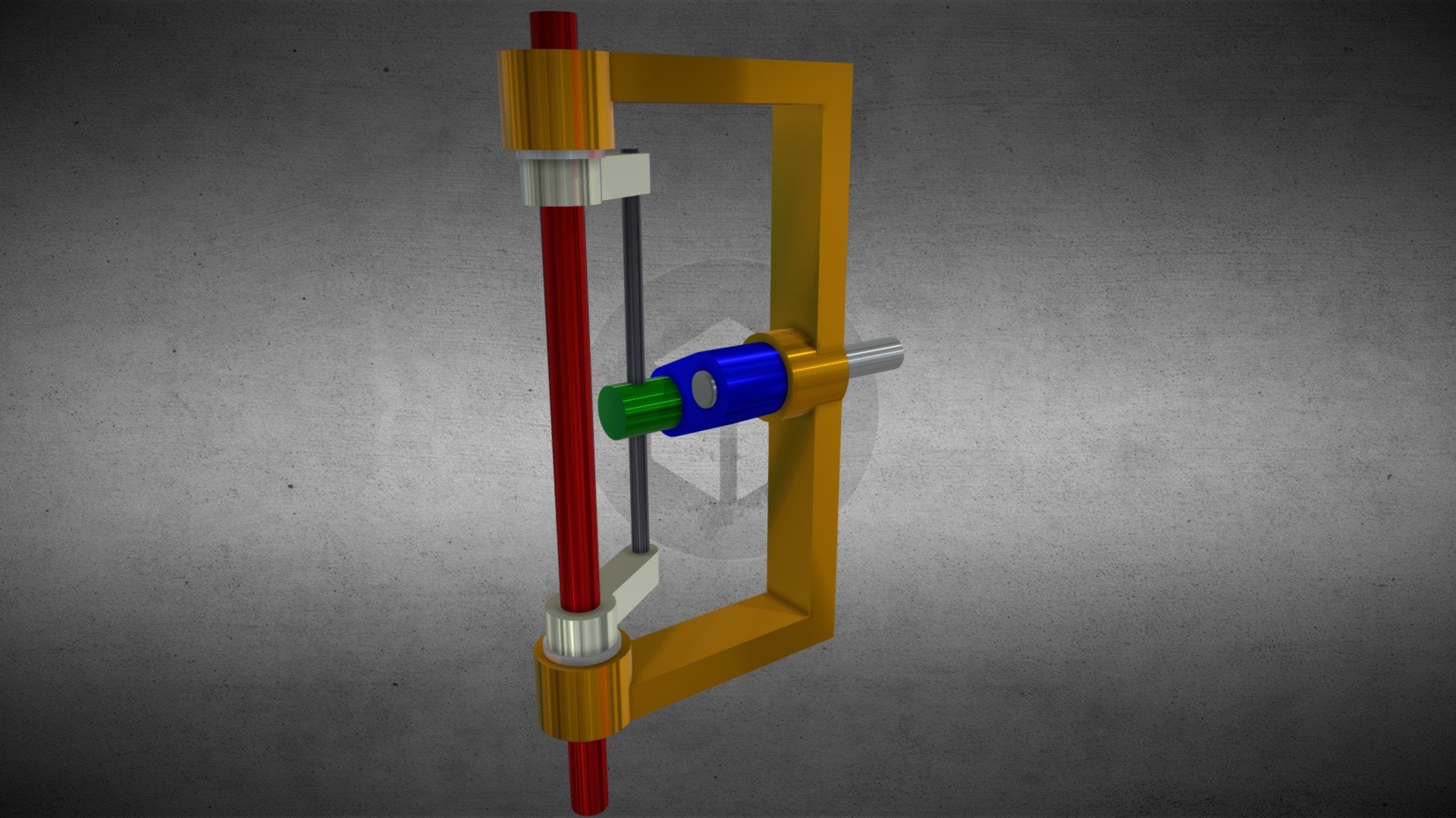 Reciprocating 90 Degrees Mechanism - Download Free 3D model by ...