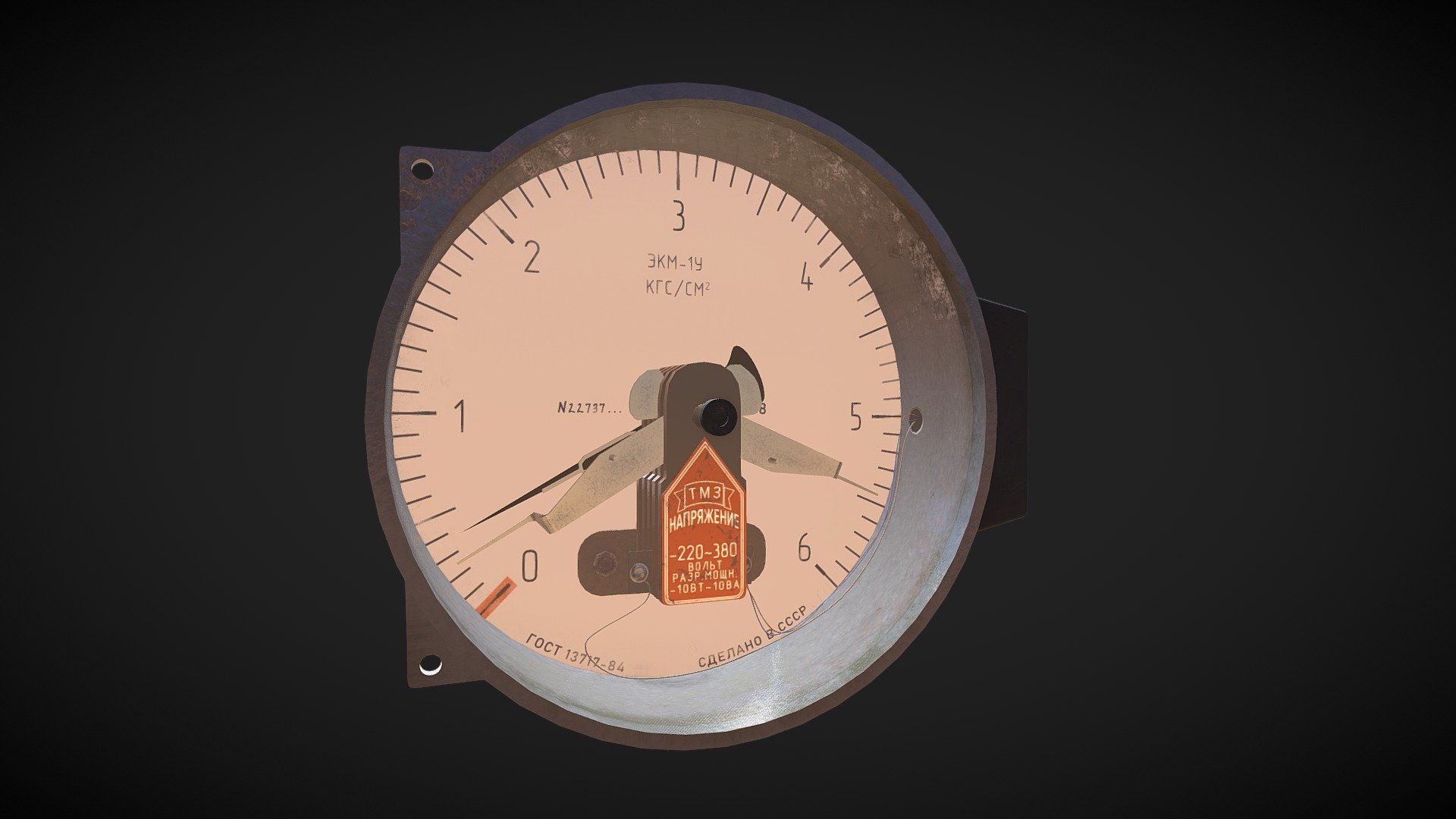 Pressure gauge. Manometer EKM-1U - 3D model by heymeepo [b3116ea ...