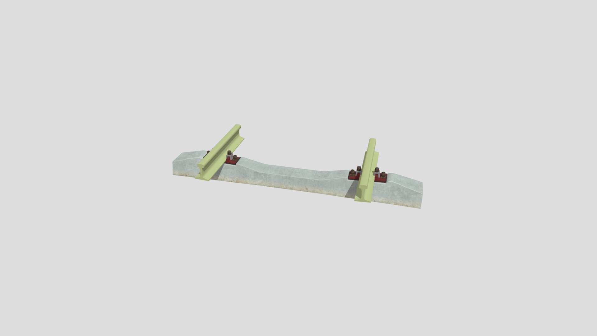 sleeper and rail - 3D model by Aleksandr Zamkovoi (@aleksandr_zamkovoi ...