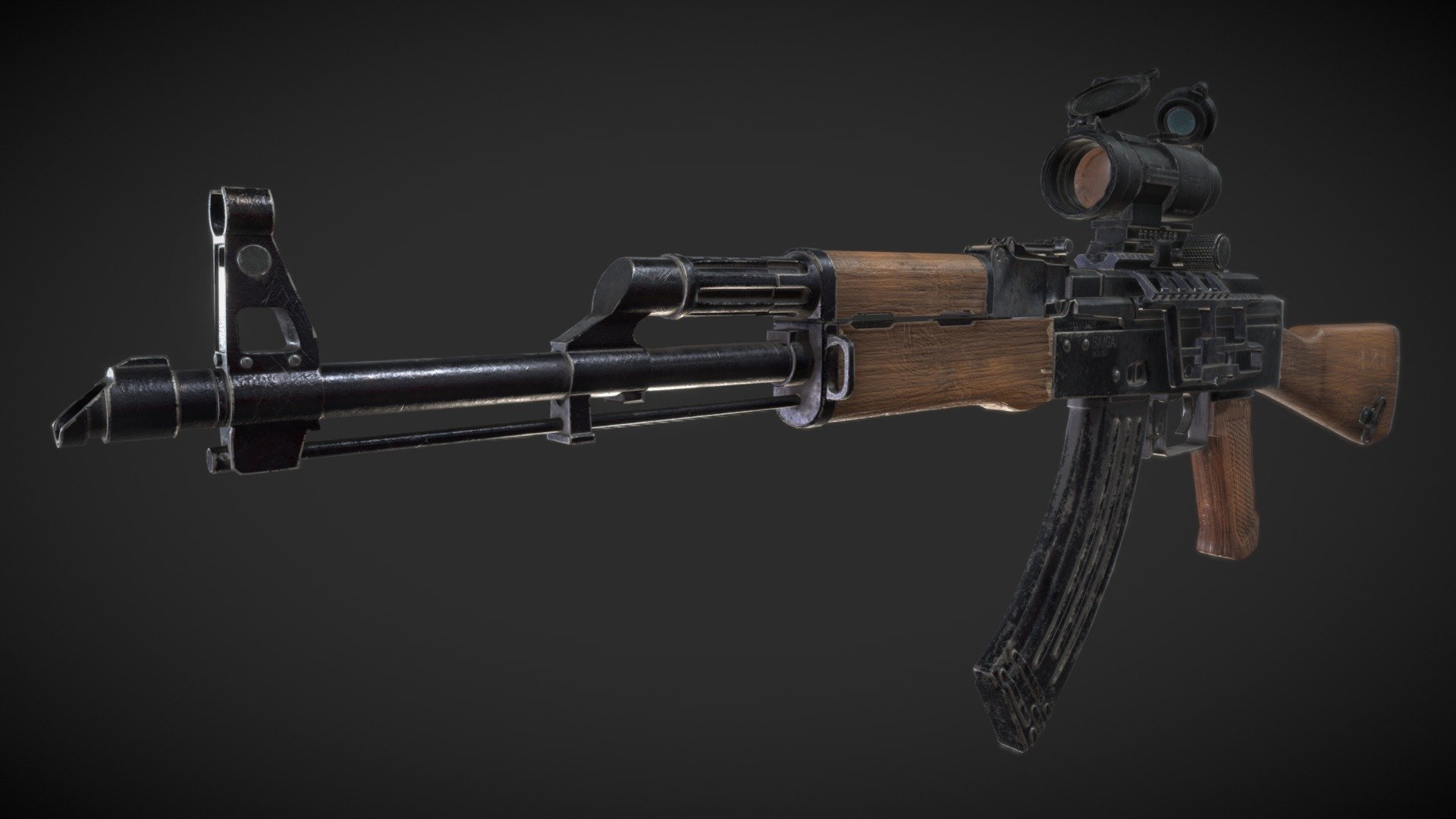 AKM Assault Rifle - 3D model by JanaBaloghova [b314fd5] - Sketchfab