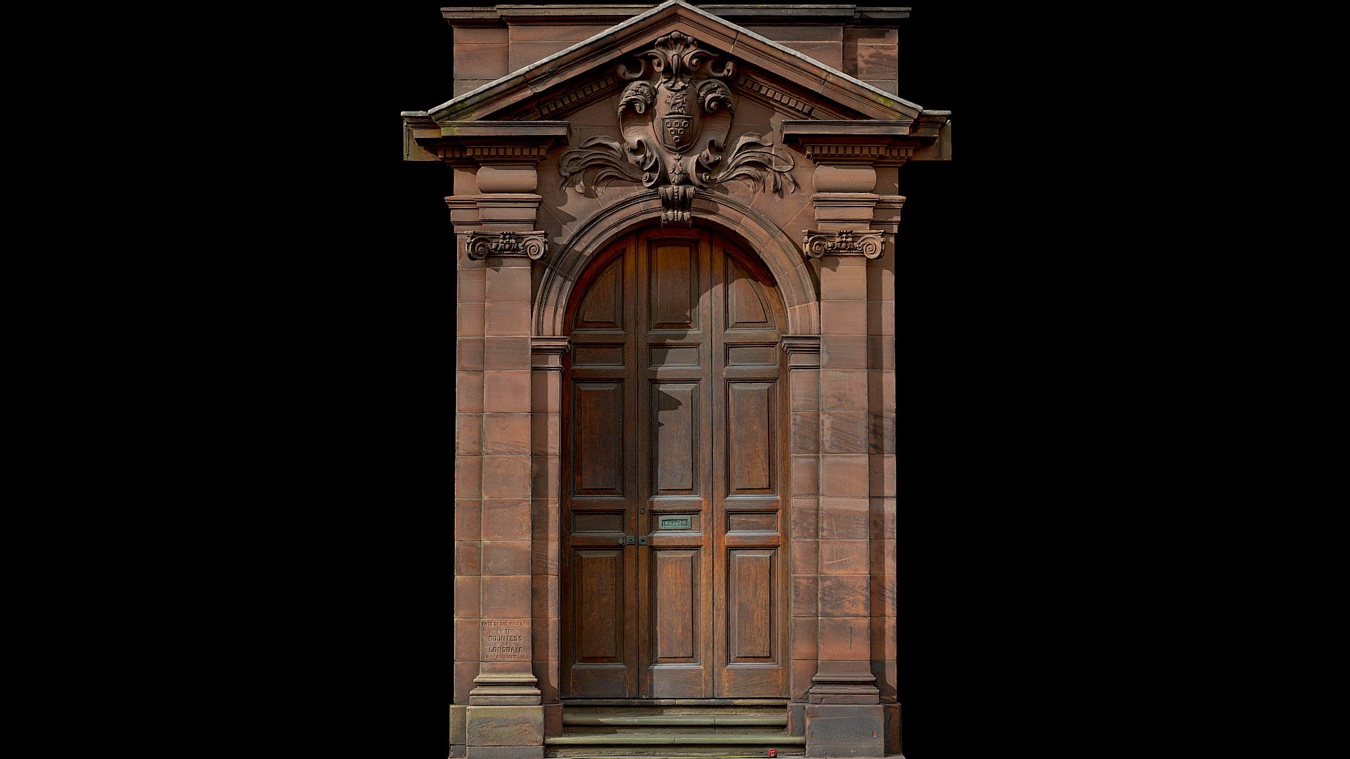 Red Sandstone Library Main Entrance 4k - Buy Royalty Free 3D model by ...