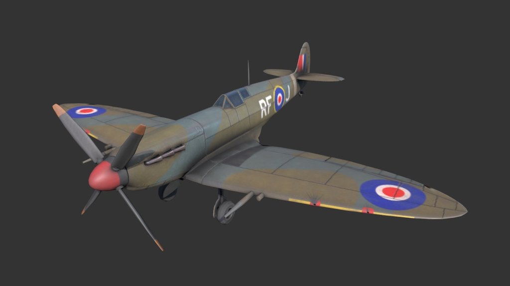 Spitfire Fixed - 3D model by Renafox (@kryik1023) [b31b491] - Sketchfab
