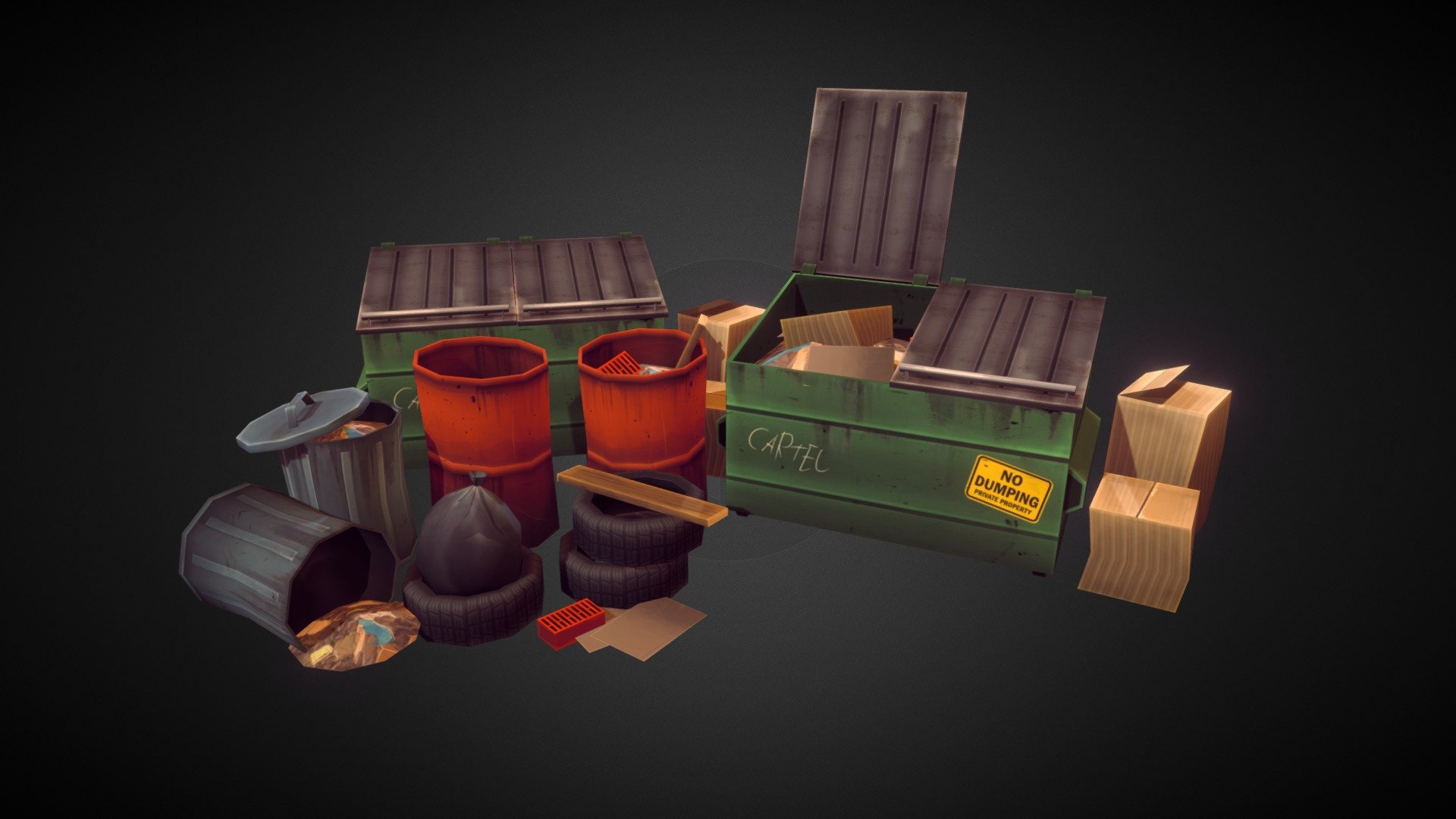 City Garbage - Buy Royalty Free 3D model by Kaspars Pavlovskis ...