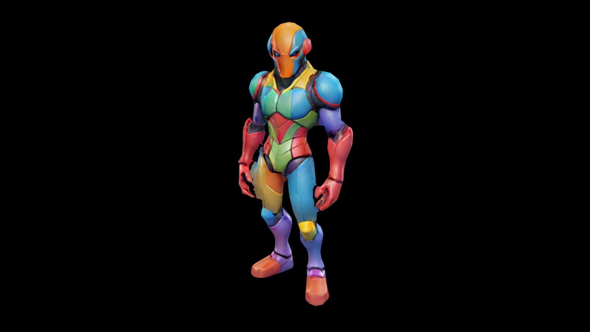The image features a colorful action figure stan - Download Free 3D ...