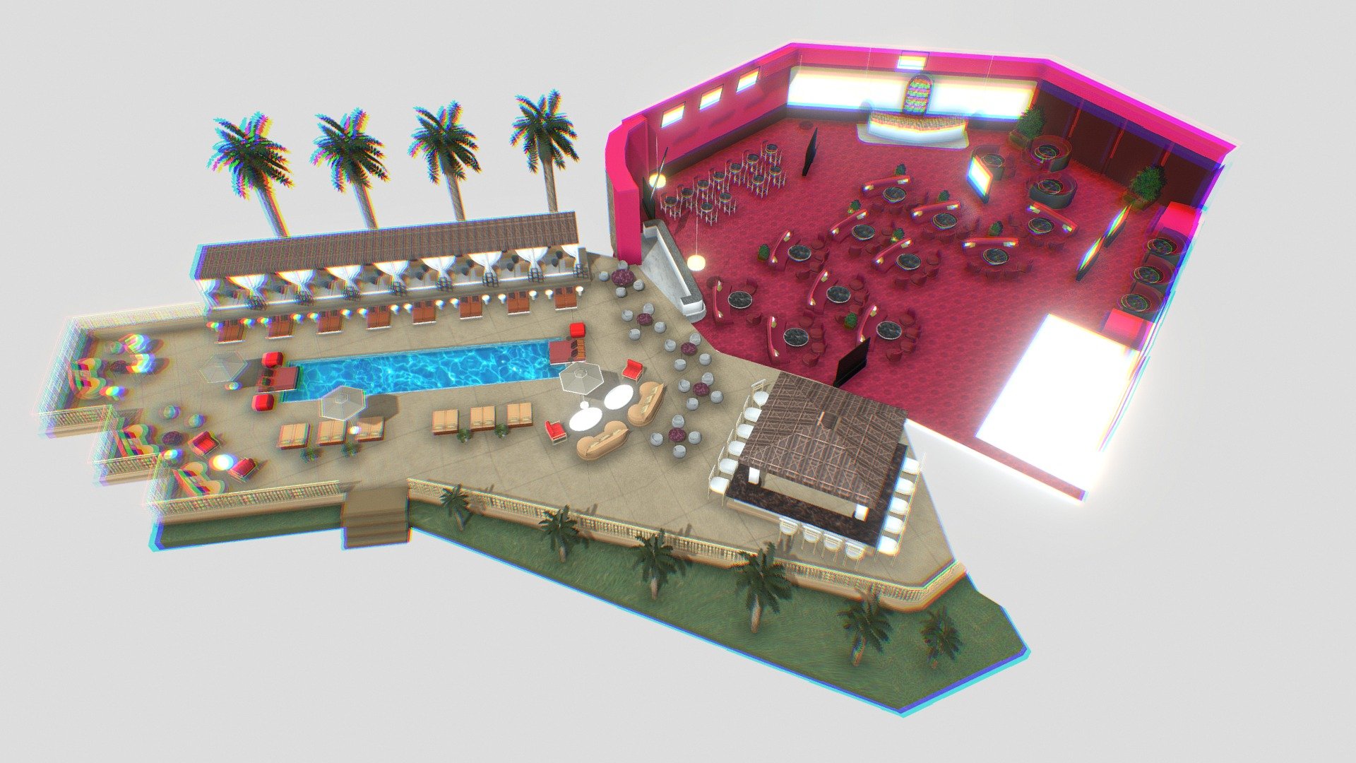 Rogue room cabanas - 3D model by UrVenue [b31cb50] - Sketchfab
