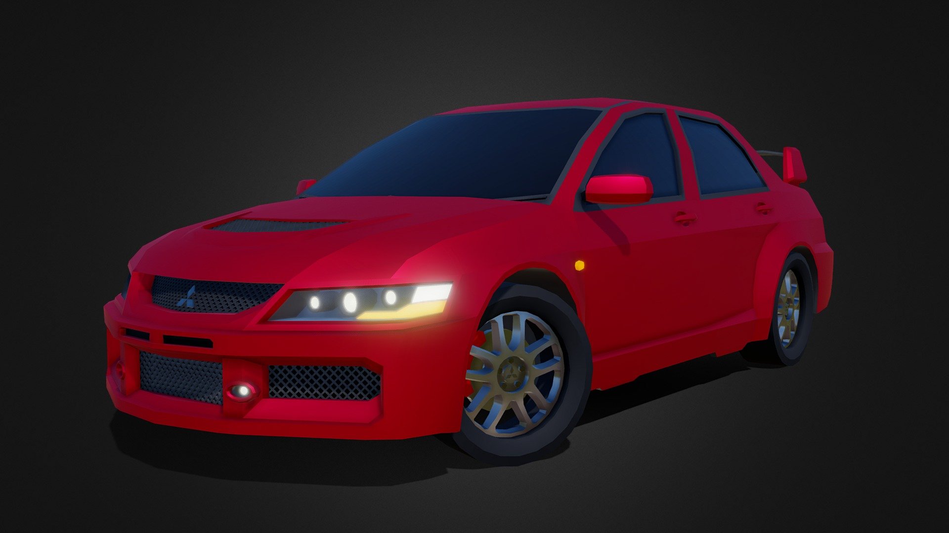 Mitsubishi Lancer Evolution IX - 3D model by Ilya (@delovoy_ilyxa ...