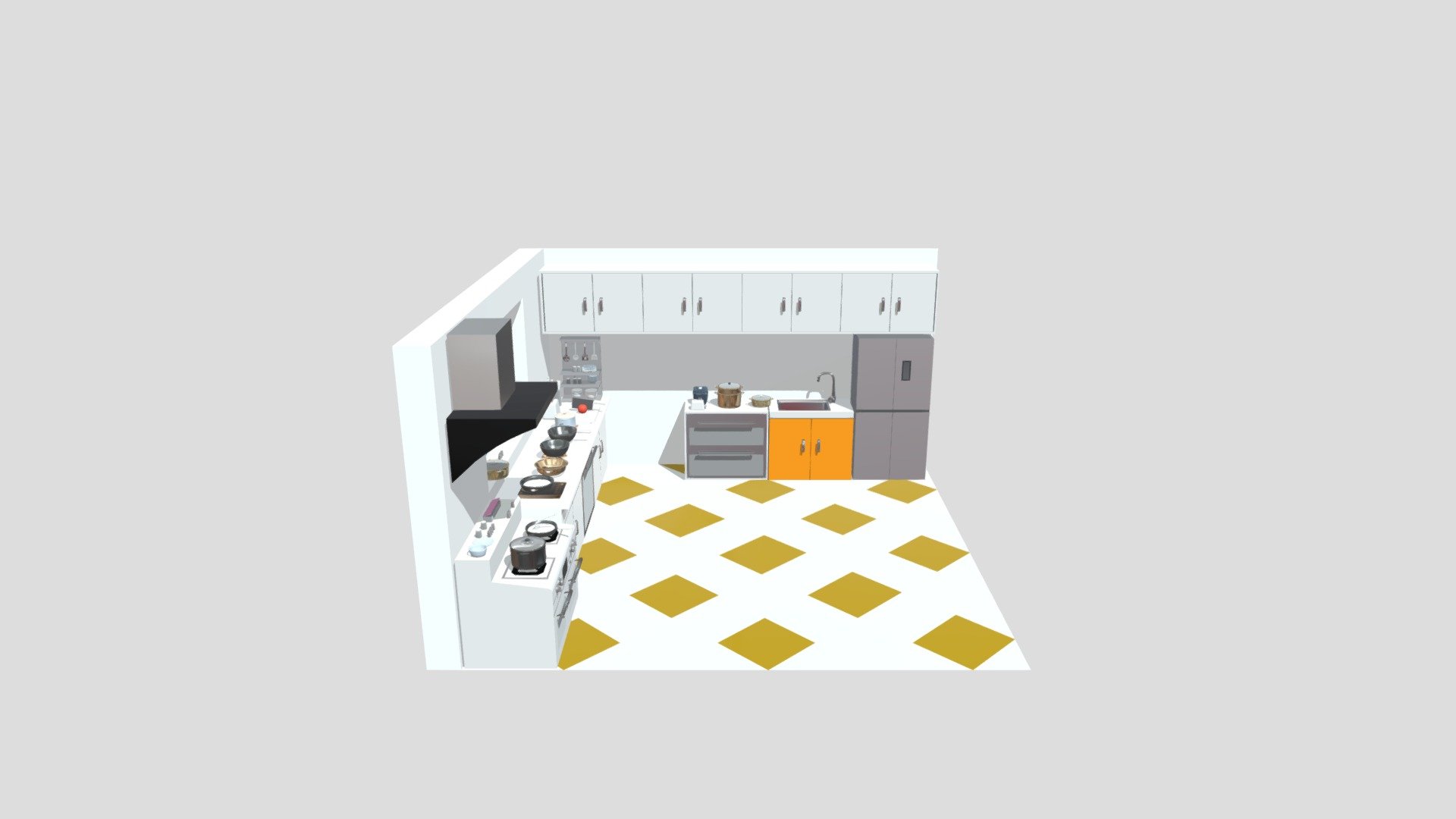 kitchen room model - 3D model by ochenkai [b3363d4] - Sketchfab