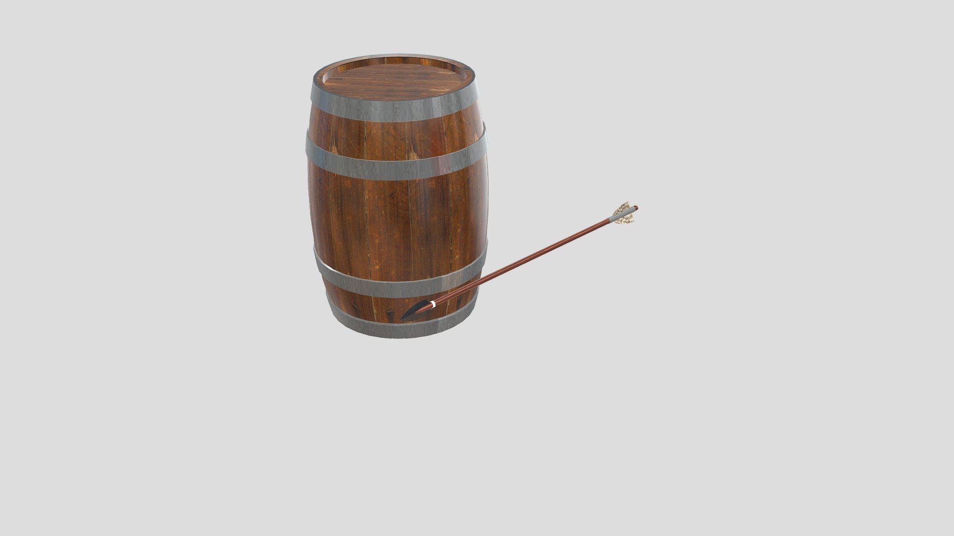 barrel and arrow - 3D model by DannyWuu (@dannywu) [b339bc8] - Sketchfab