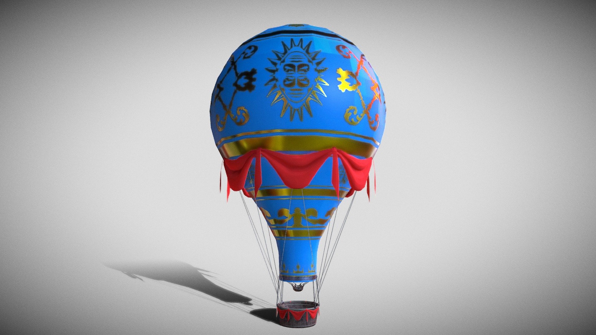 Hot Air Baloon - 3D model by abdul.halim.mallick [b339cee] - Sketchfab