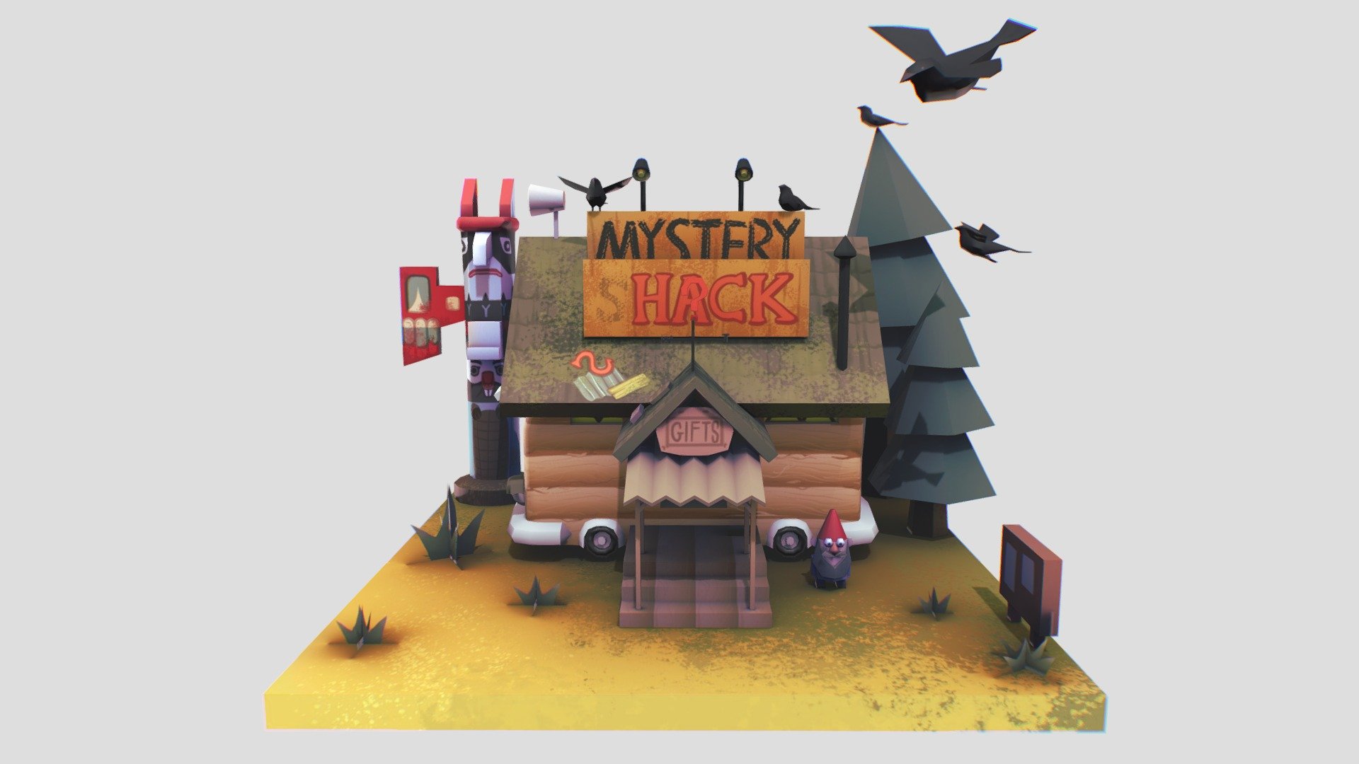 gravity falls van - 3D model by Remoncatto [b33b706] - Sketchfab