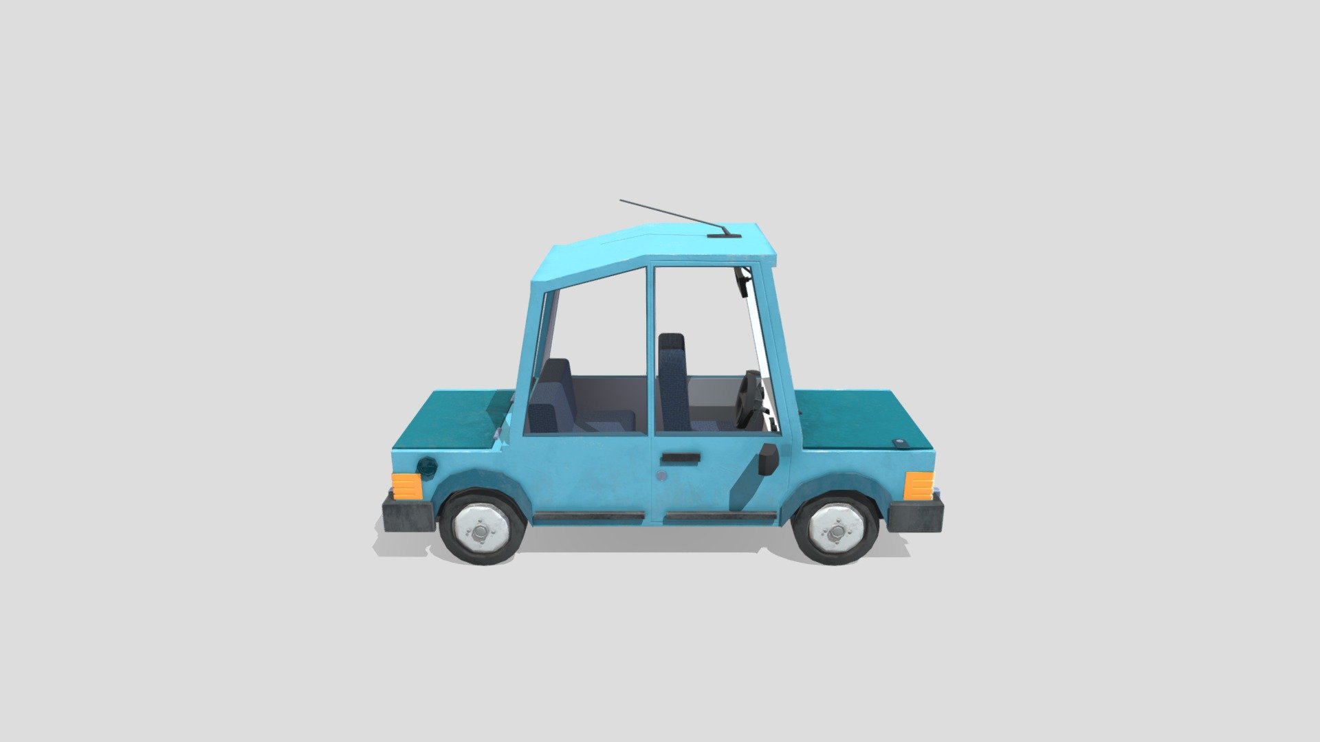 Blue car - 3D model by arachide [b33c400] - Sketchfab