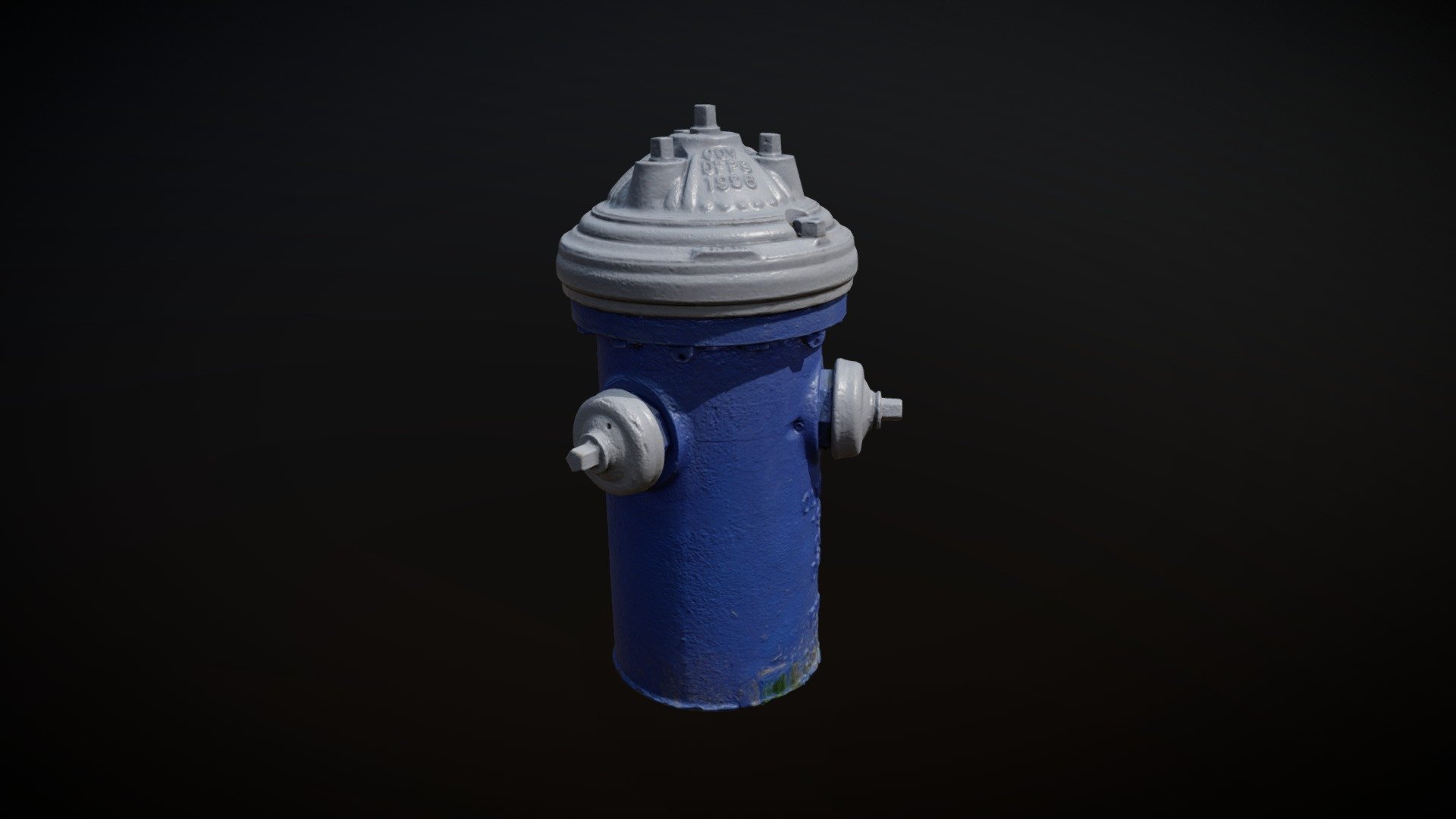 Blue fire hydrant - 3D model by digiPROPS [b33d67c] - Sketchfab
