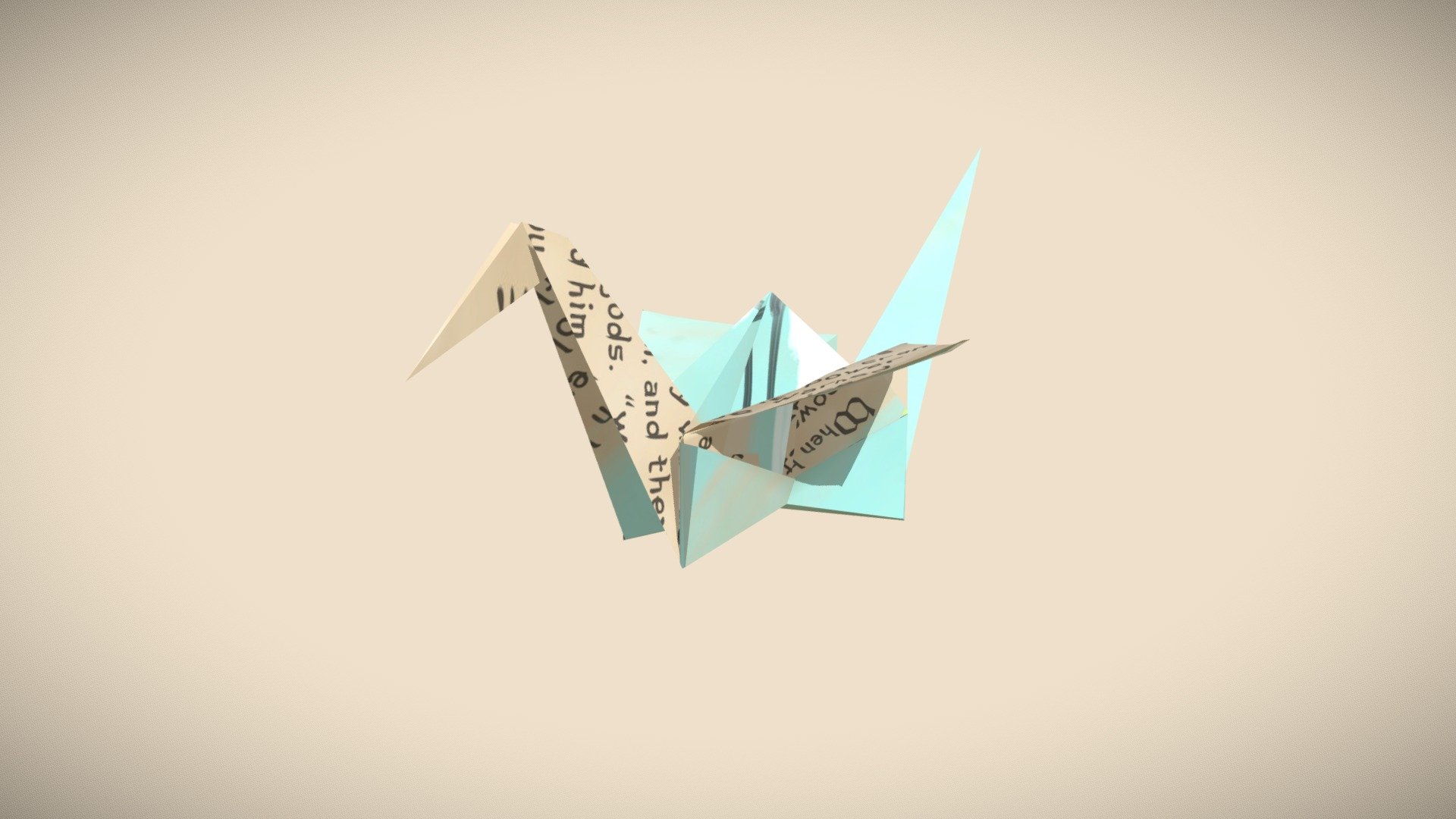 Paper Crane - 3D model by clairethomas711 [b34087b] - Sketchfab