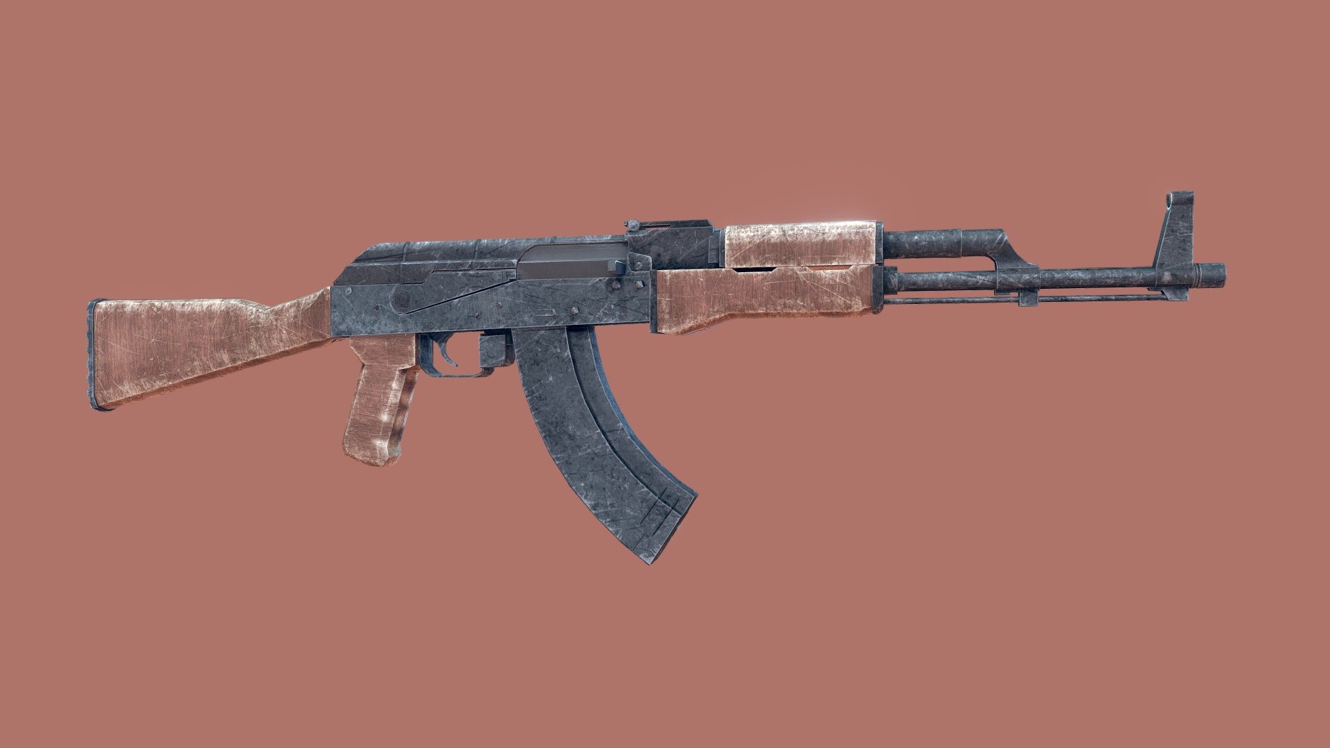 Weapon - Ak-47 - Download Free 3D model by Tugay Lovsin (Probaru) (@TugayL) [b34290b] - Sketchfab