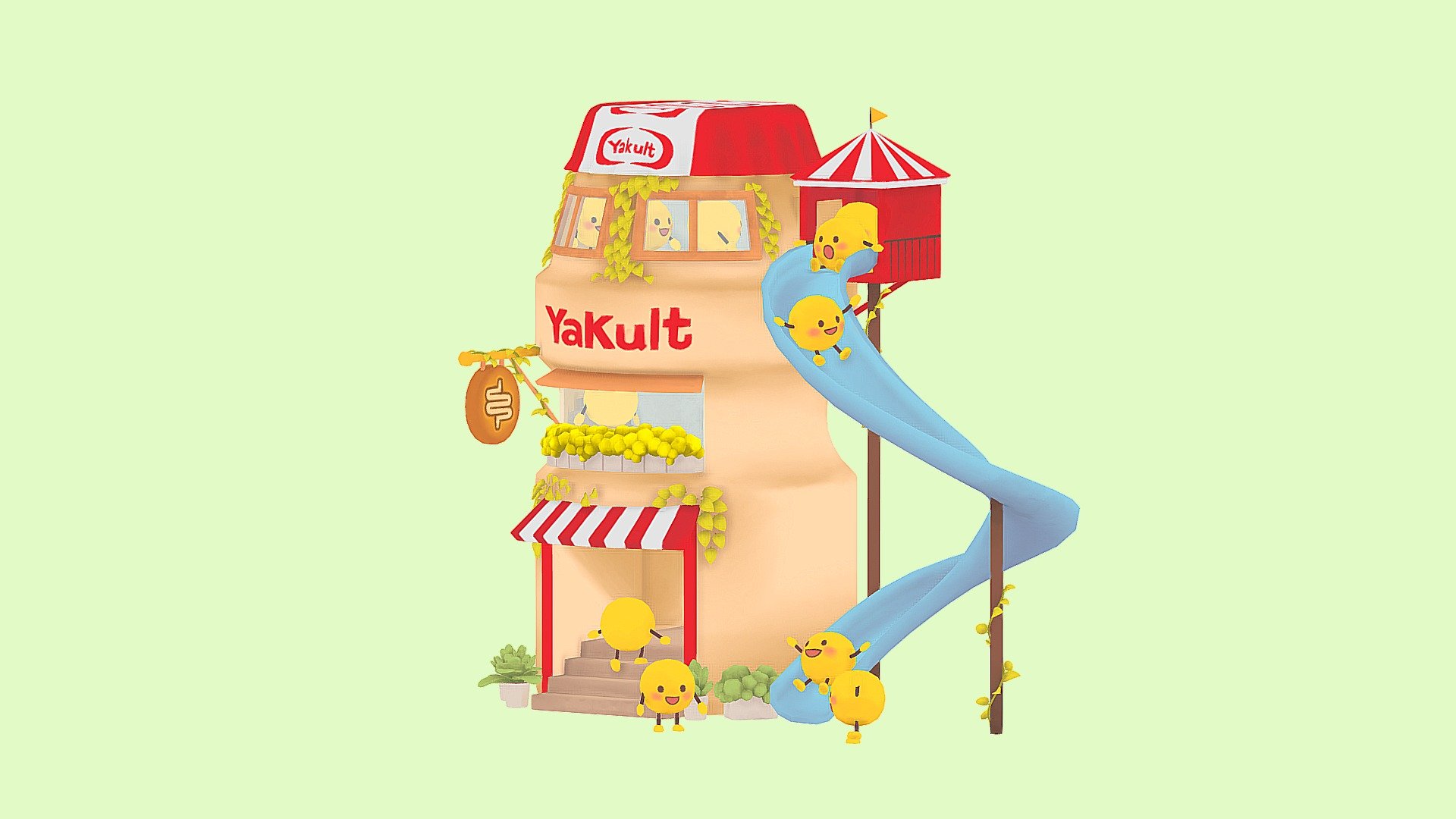Yakult Drink ConceptArt - 3D model by Aishwarya Pearala (@aishpearala ...