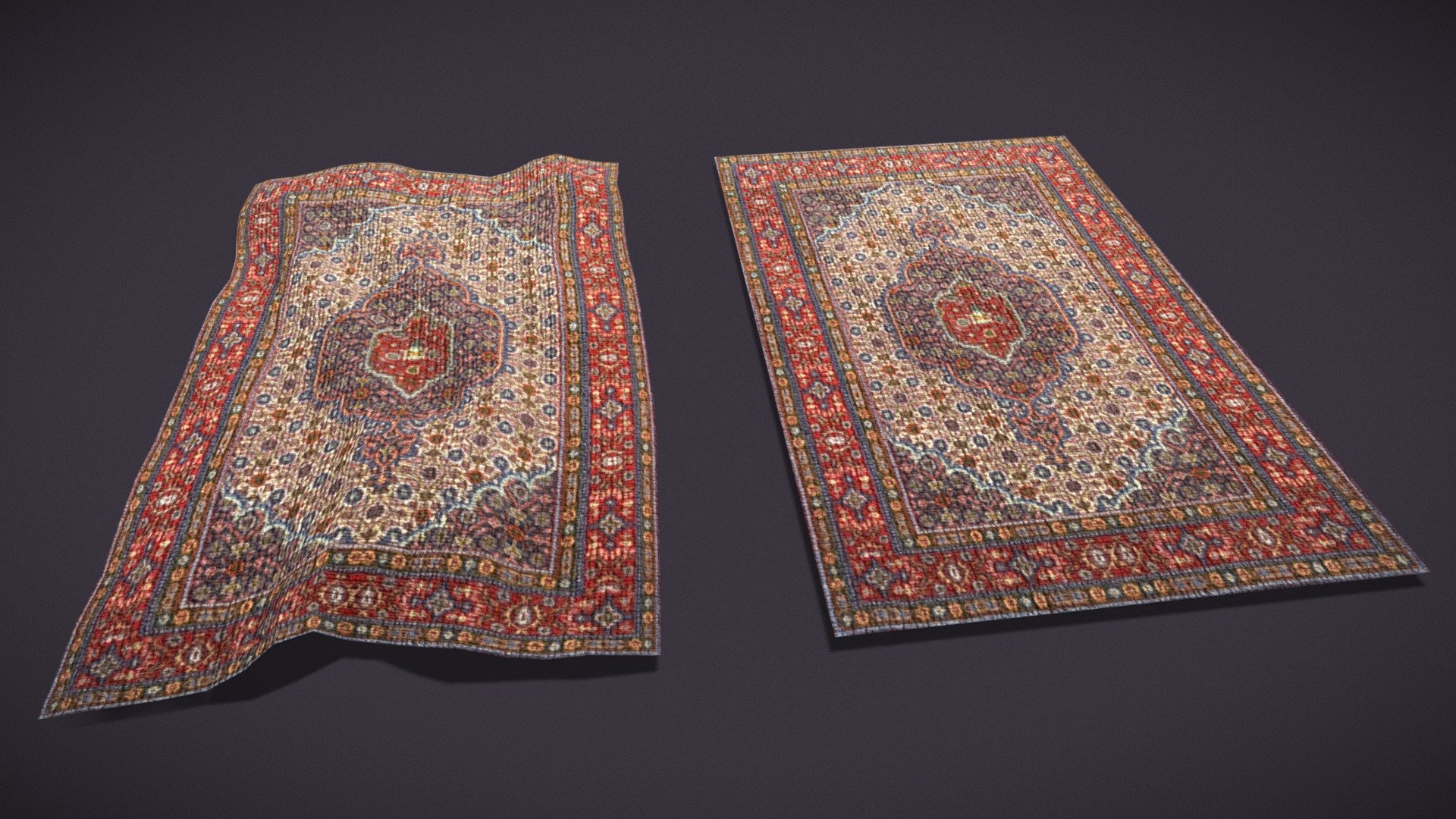 Persian Red Tapestry - Buy Royalty Free 3D model by ...