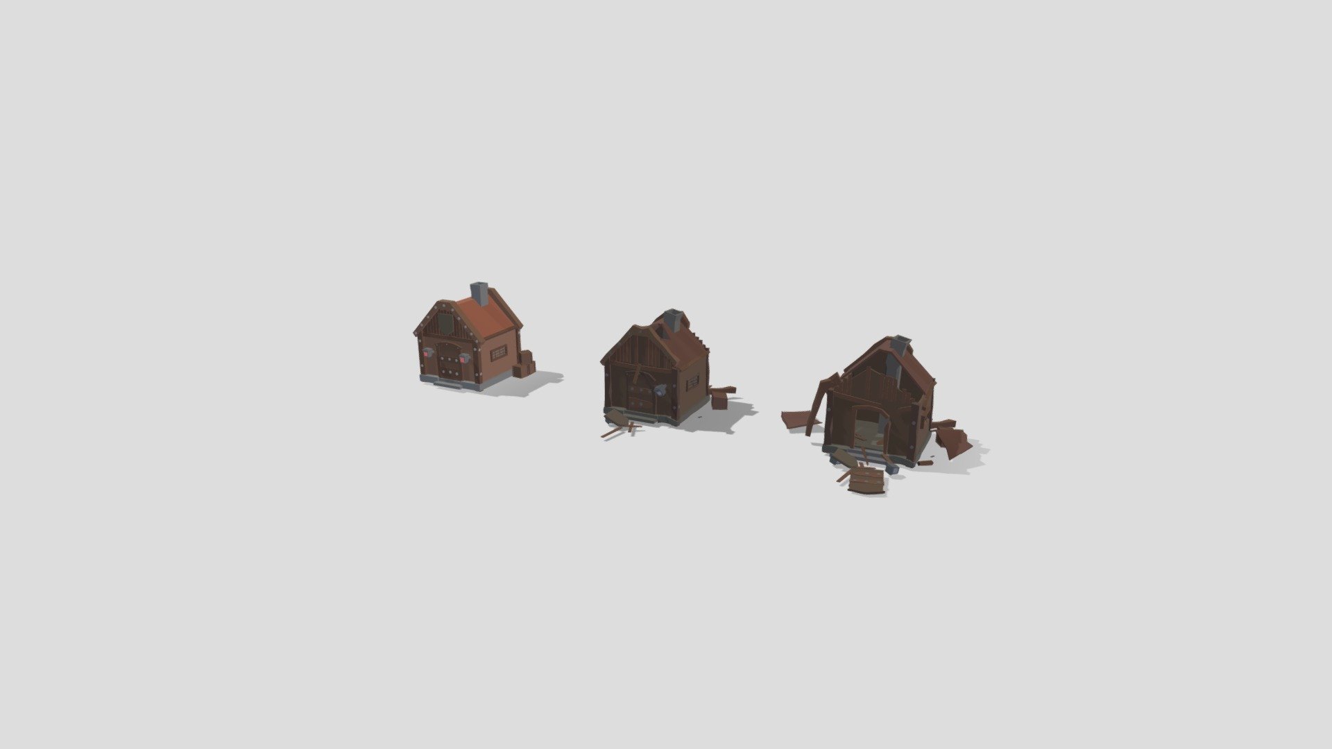 [HW XYZ] [Destruction] House - Download Free 3D model by plovhunter ...