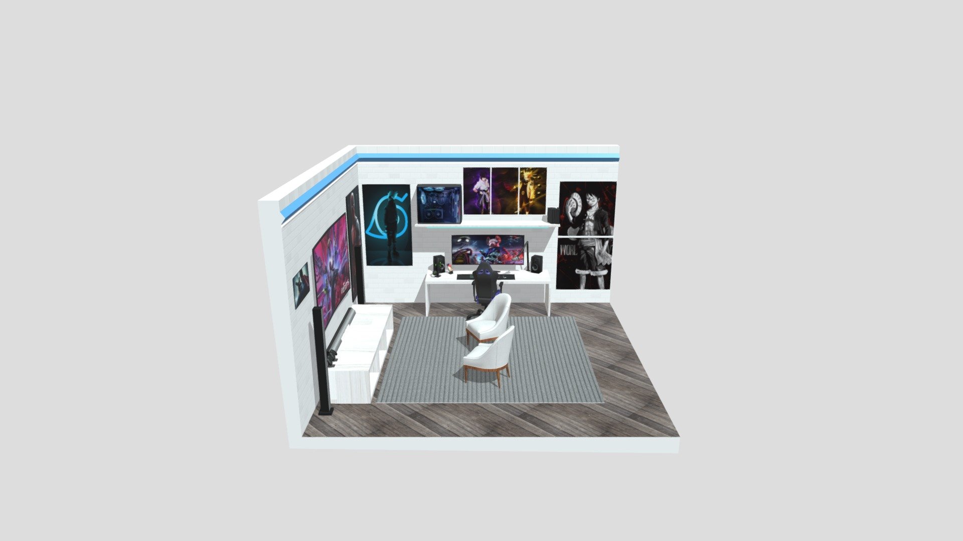 Isometric Gamer - Download Free 3D model by Marcos.Ribeiro3 [b345e44 ...