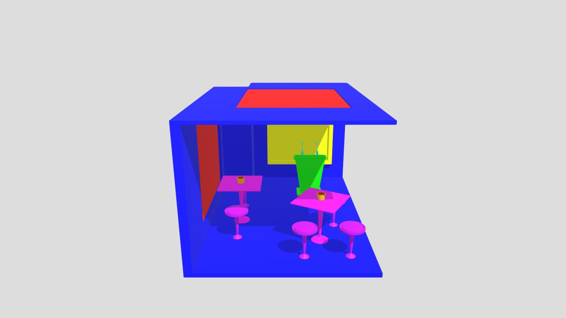 Room Untextured - 3D model by aislinnmramos [b346c84] - Sketchfab