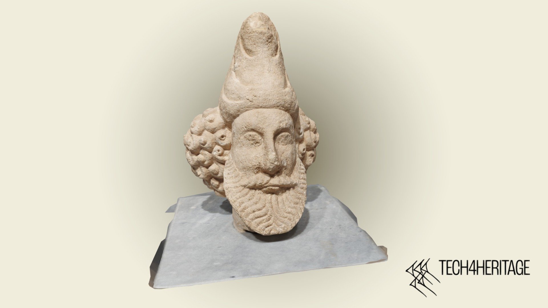 Stone statue of a priest's head - 3D model by Tech 4 Heritage ...