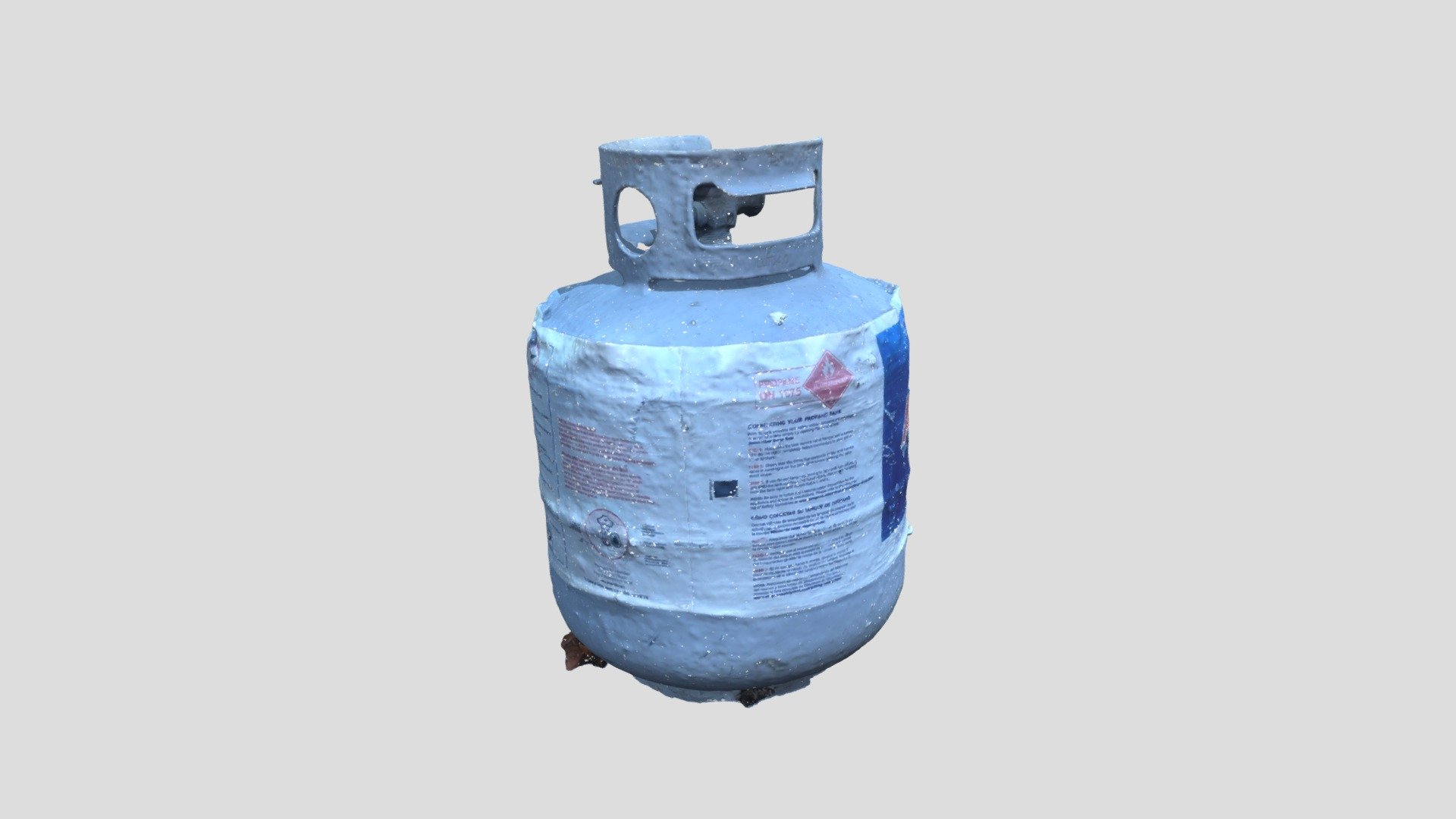 Amerigas Propane Tank - 3D model by scribblescience [b34847d] - Sketchfab