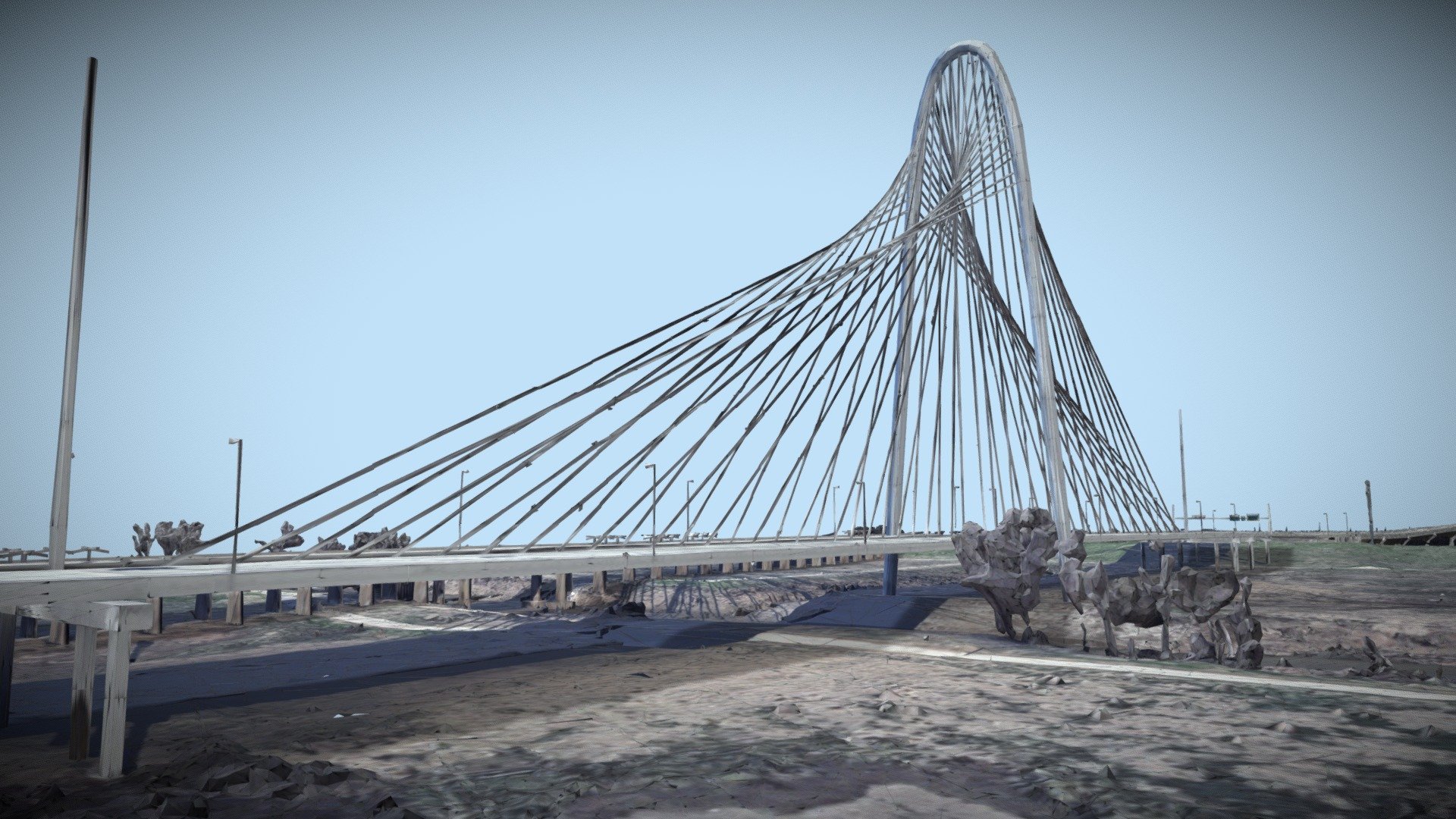 Margaret Hunt Hill Bridge, Dallas, Texas, USA - Download Free 3D model ...
