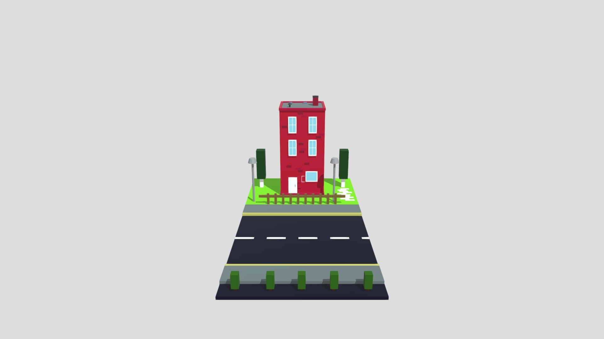 simple red building/house - Download Free 3D model by Musti575uz ...