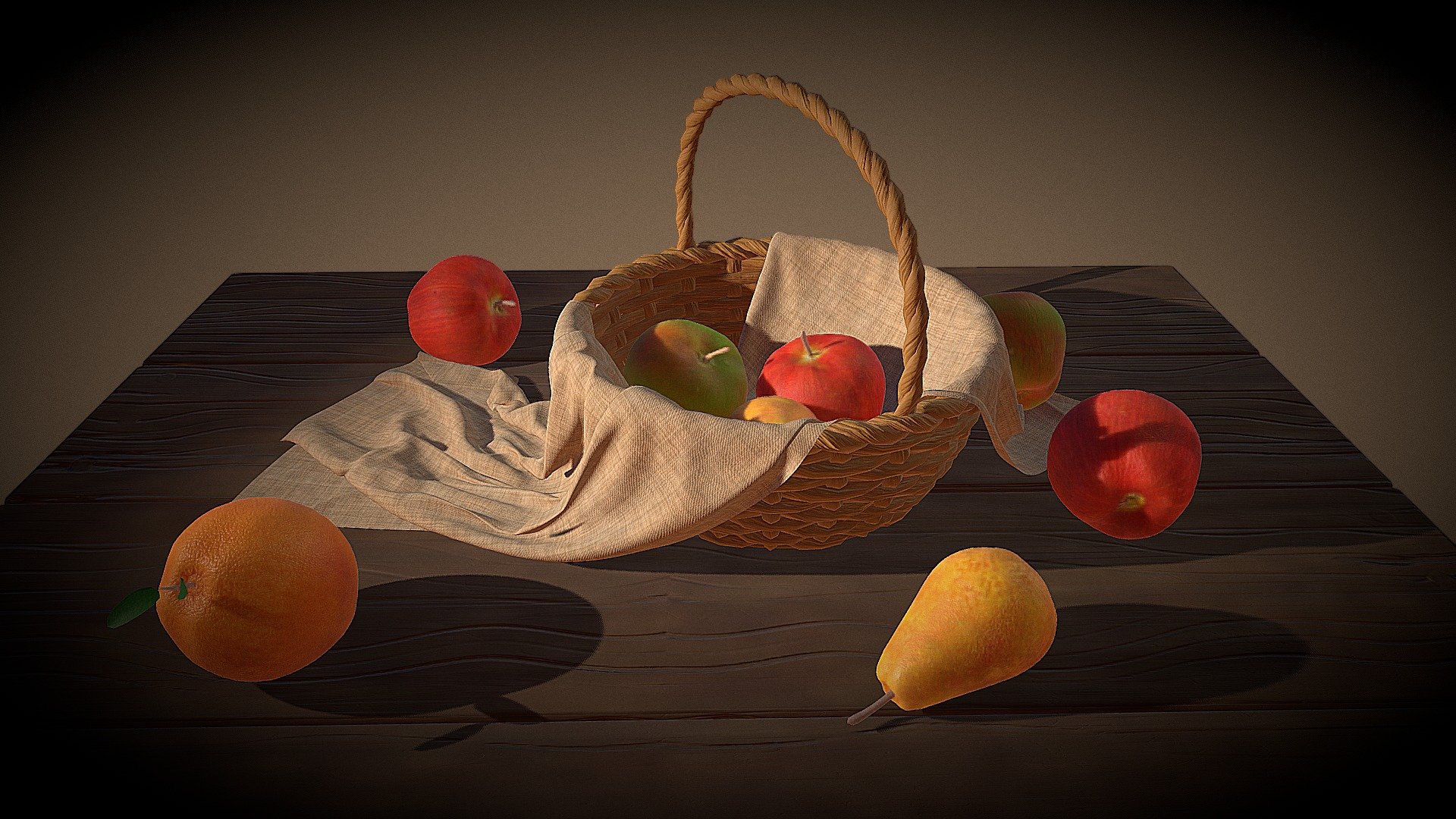 fruit basket - Buy Royalty Free 3D model by katrin.kor (@katrin.701) [b3528a6] - Sketchfab Store