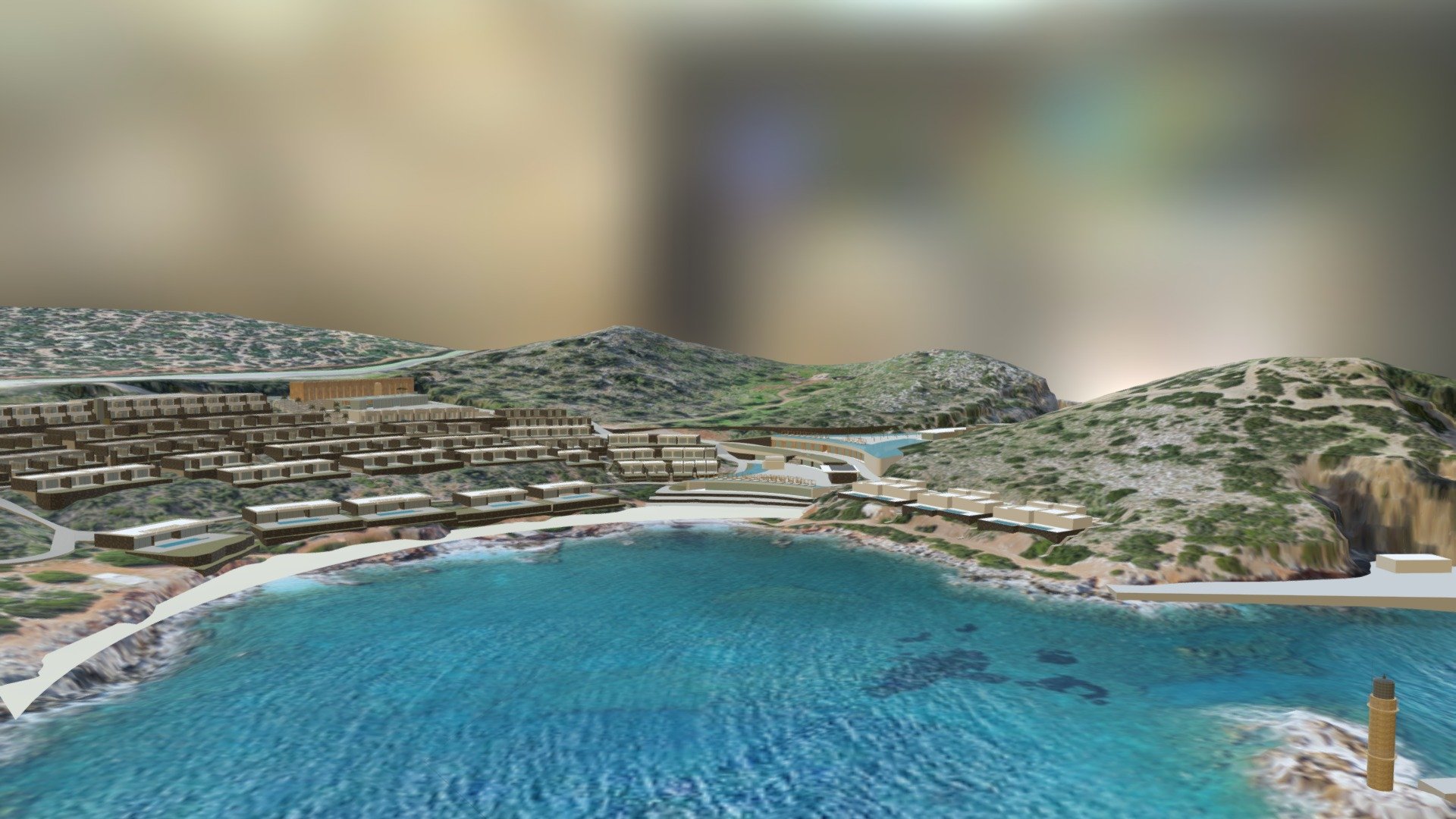 Hotel Resort and Private Residences in Crete - 3D model by parthenios ...